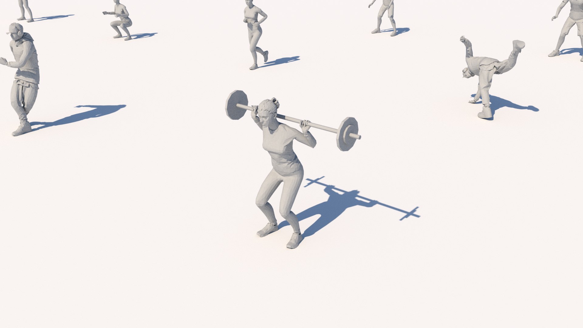 3D people doing sports model - TurboSquid 1535340