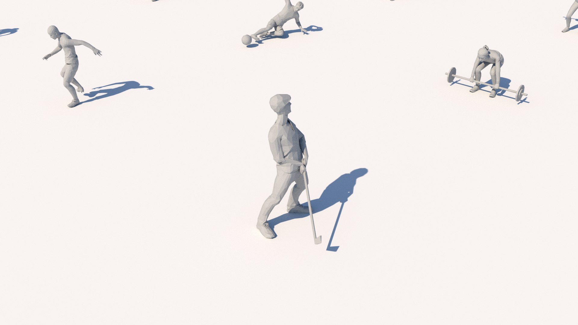 3D people doing sports model - TurboSquid 1535340