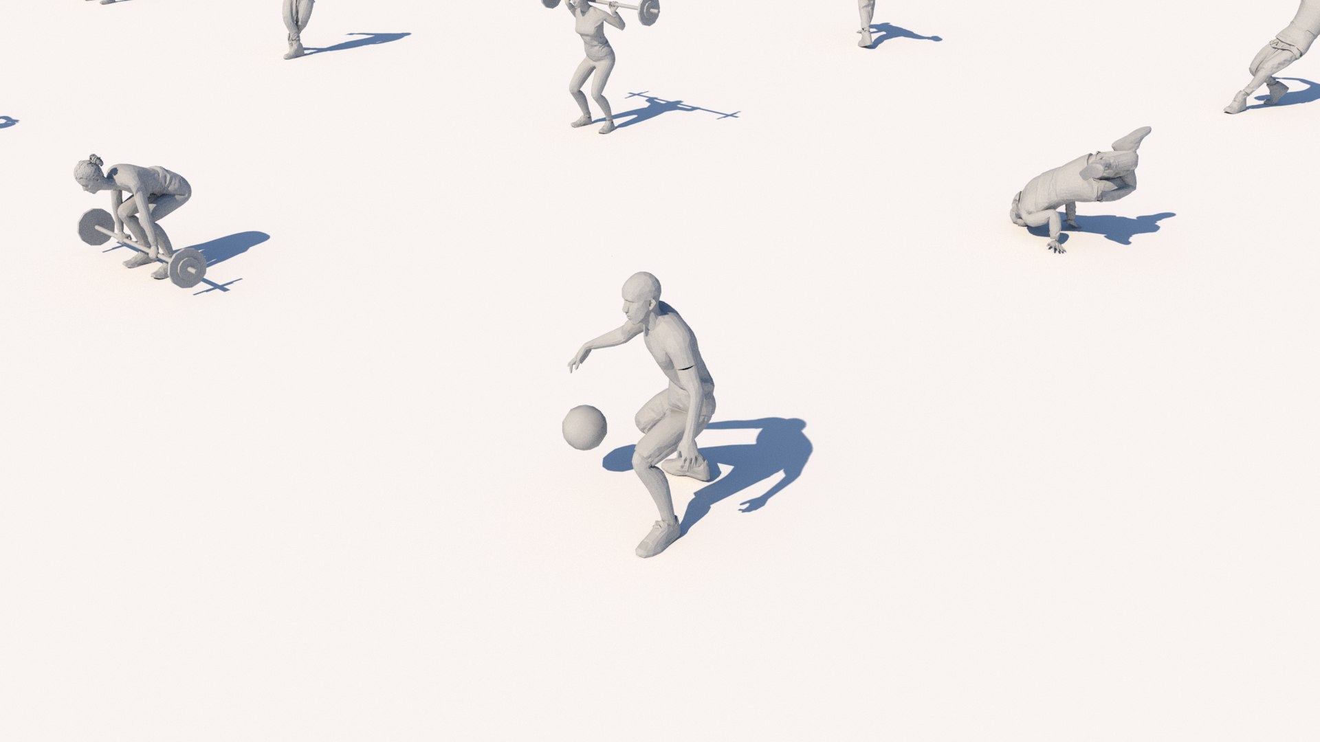 3D people doing sports model - TurboSquid 1535340