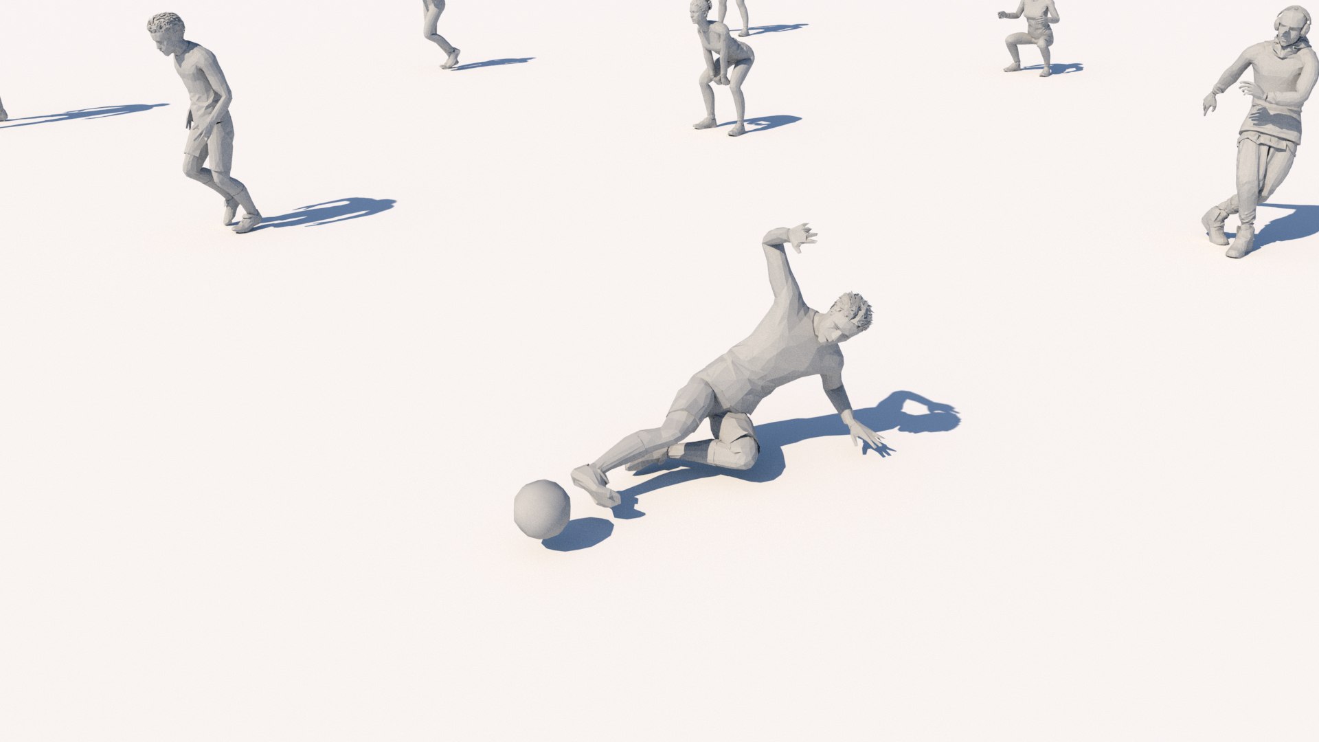 3D people doing sports model - TurboSquid 1535340
