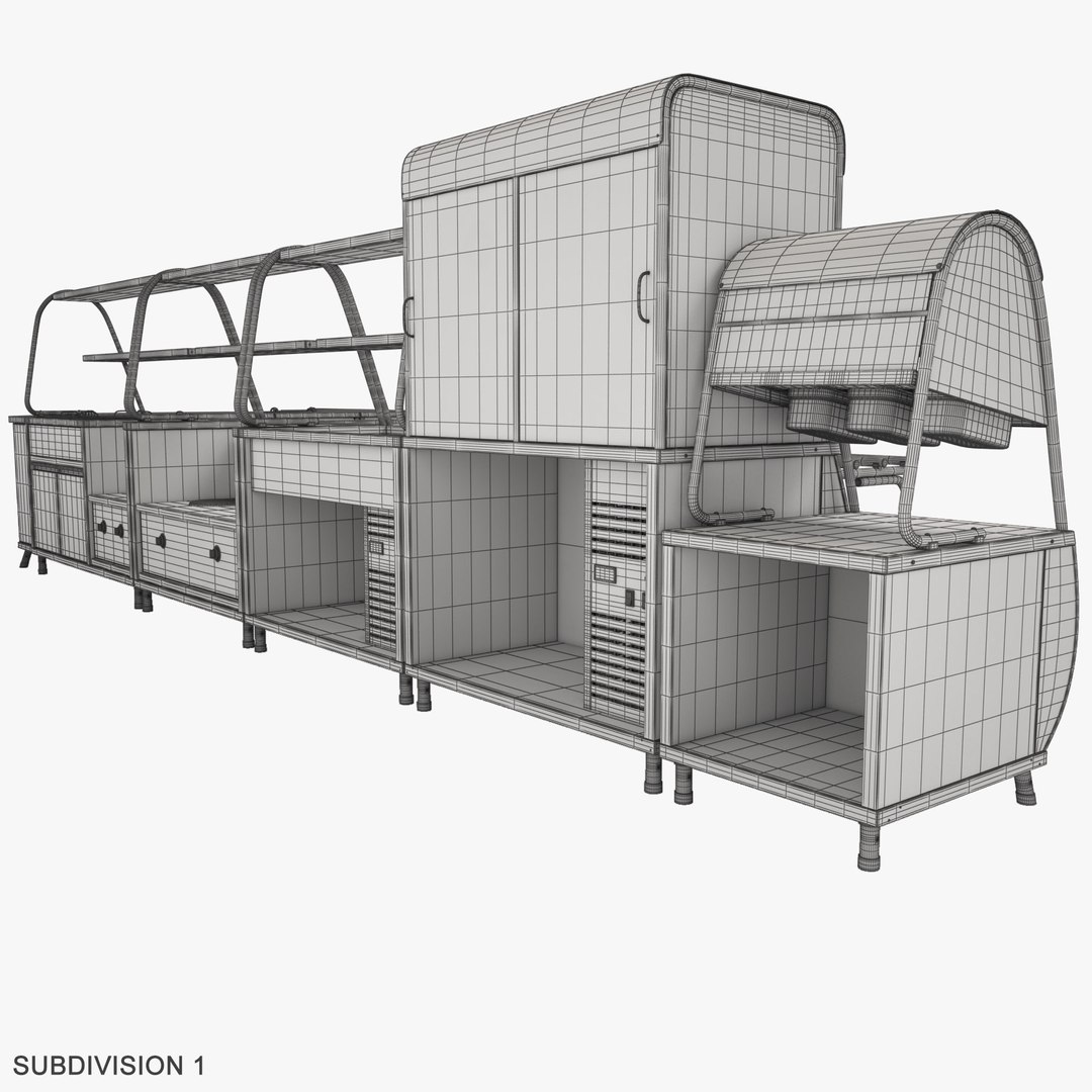 3D Model Serving Lines Equipment - TurboSquid 1440142