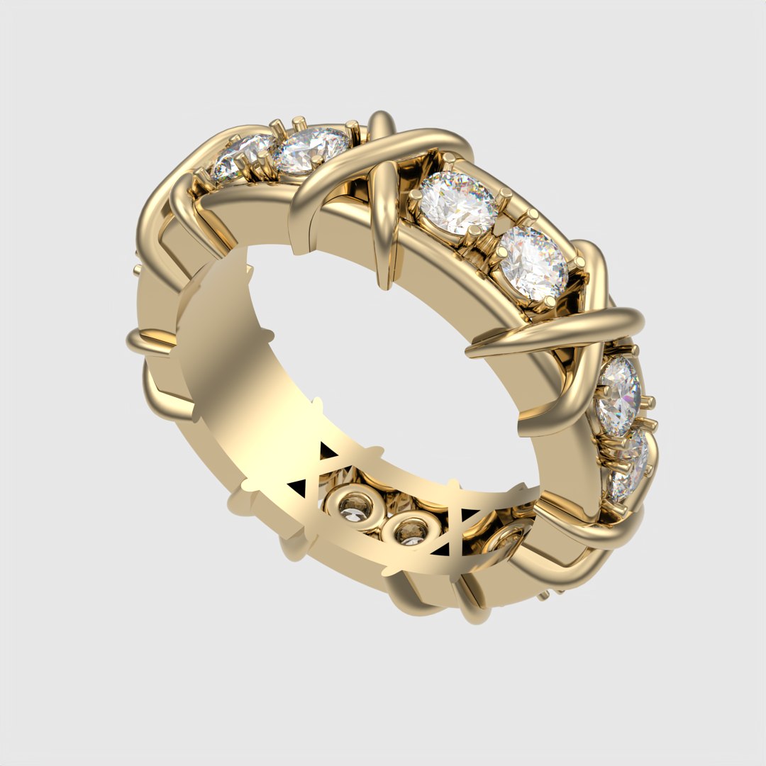 Intricate Interwoven Gem Ring JDBCo 3D Model - TurboSquid 2346378
