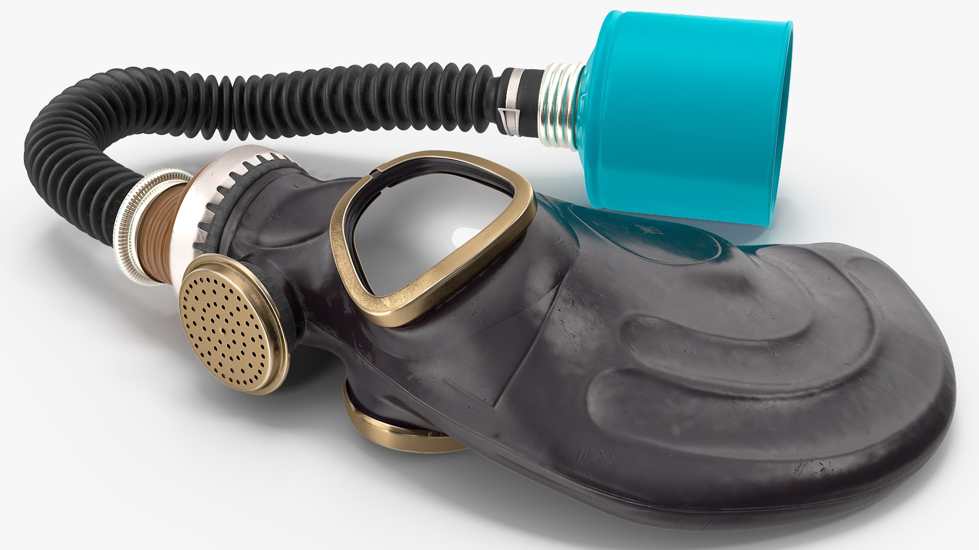 Black Rubber Gas Mask 3D Model - TurboSquid 1574451