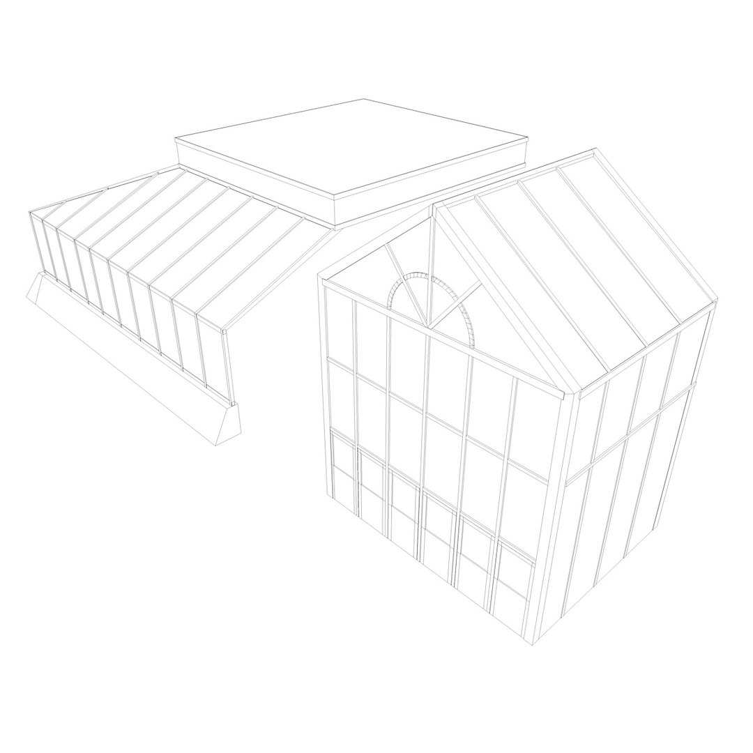 3D Glass Roof Model - TurboSquid 1273955
