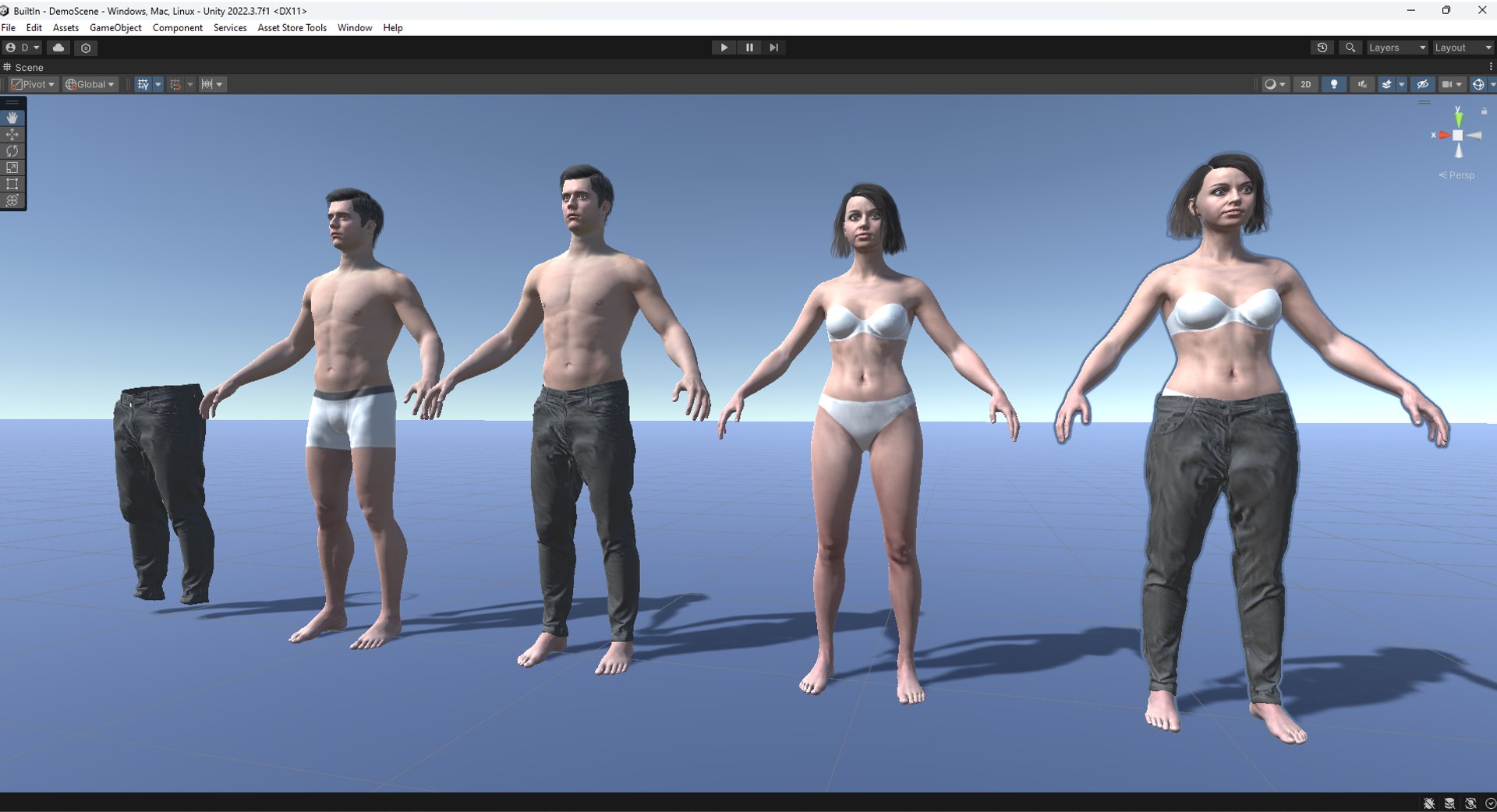 3D Pants 5 - MaleFemale - Rigged Humanoid Skeleton Model - TurboSquid 2262824