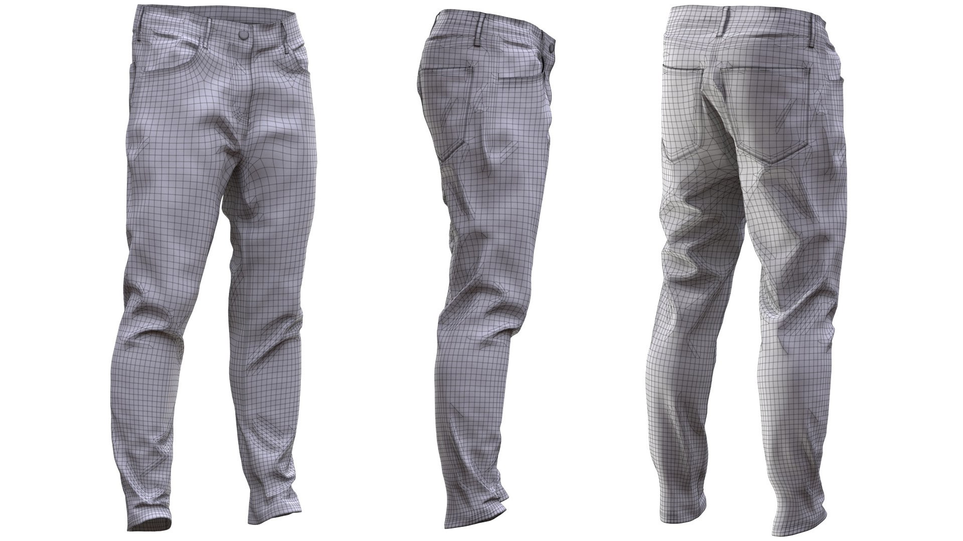 3D Pants 5 - MaleFemale - Rigged Humanoid Skeleton Model - TurboSquid ...