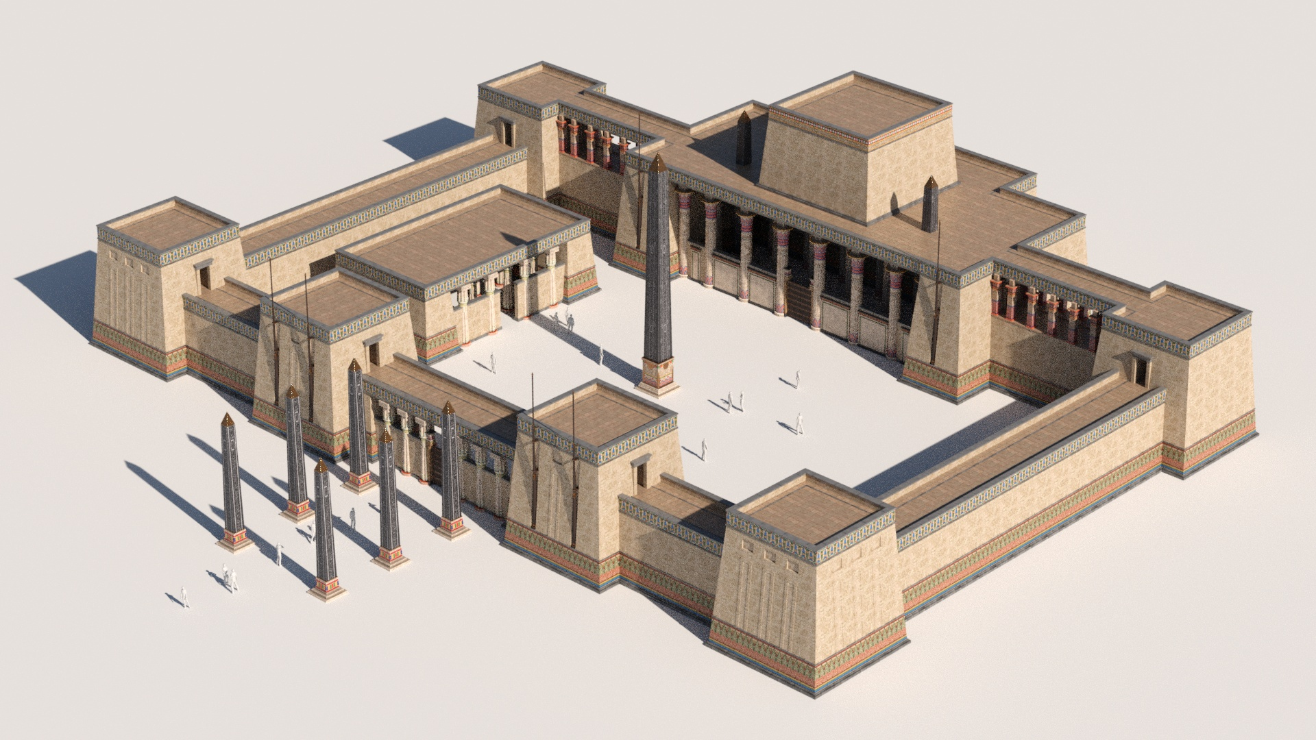D Kit Egyptian Temple Architecture Kit 3D - TurboSquid 2121747