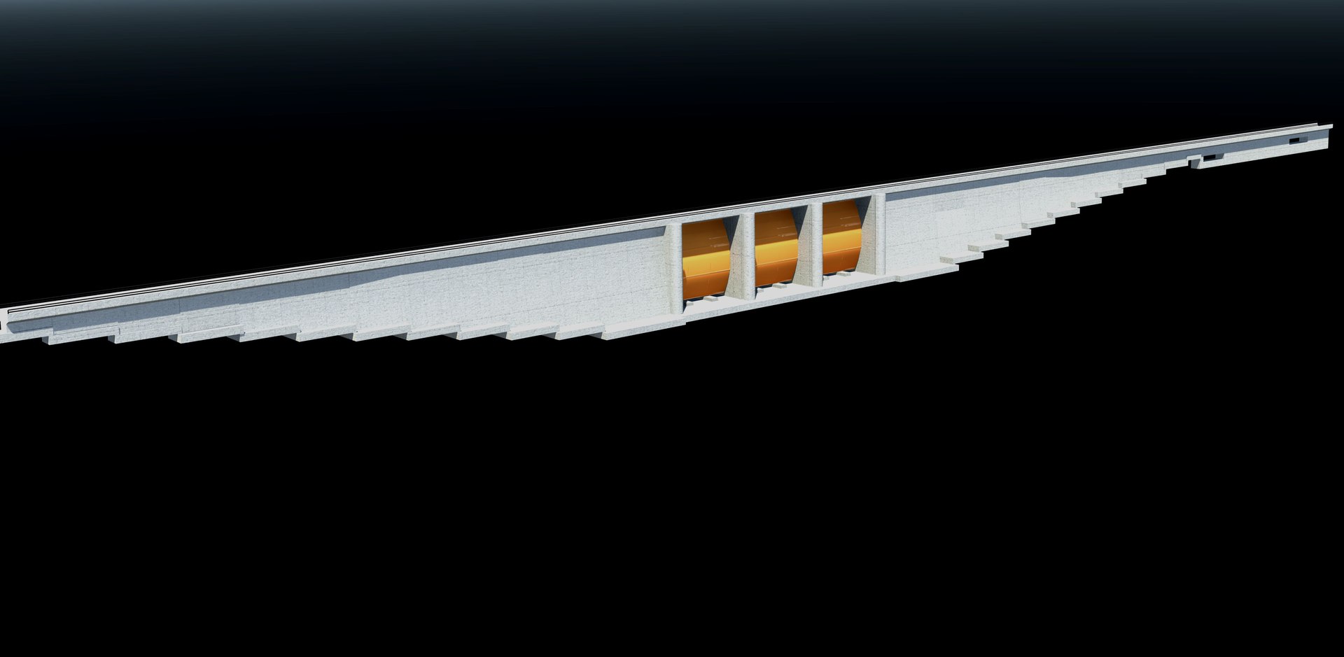 3d Model 3 Gate Control Structure