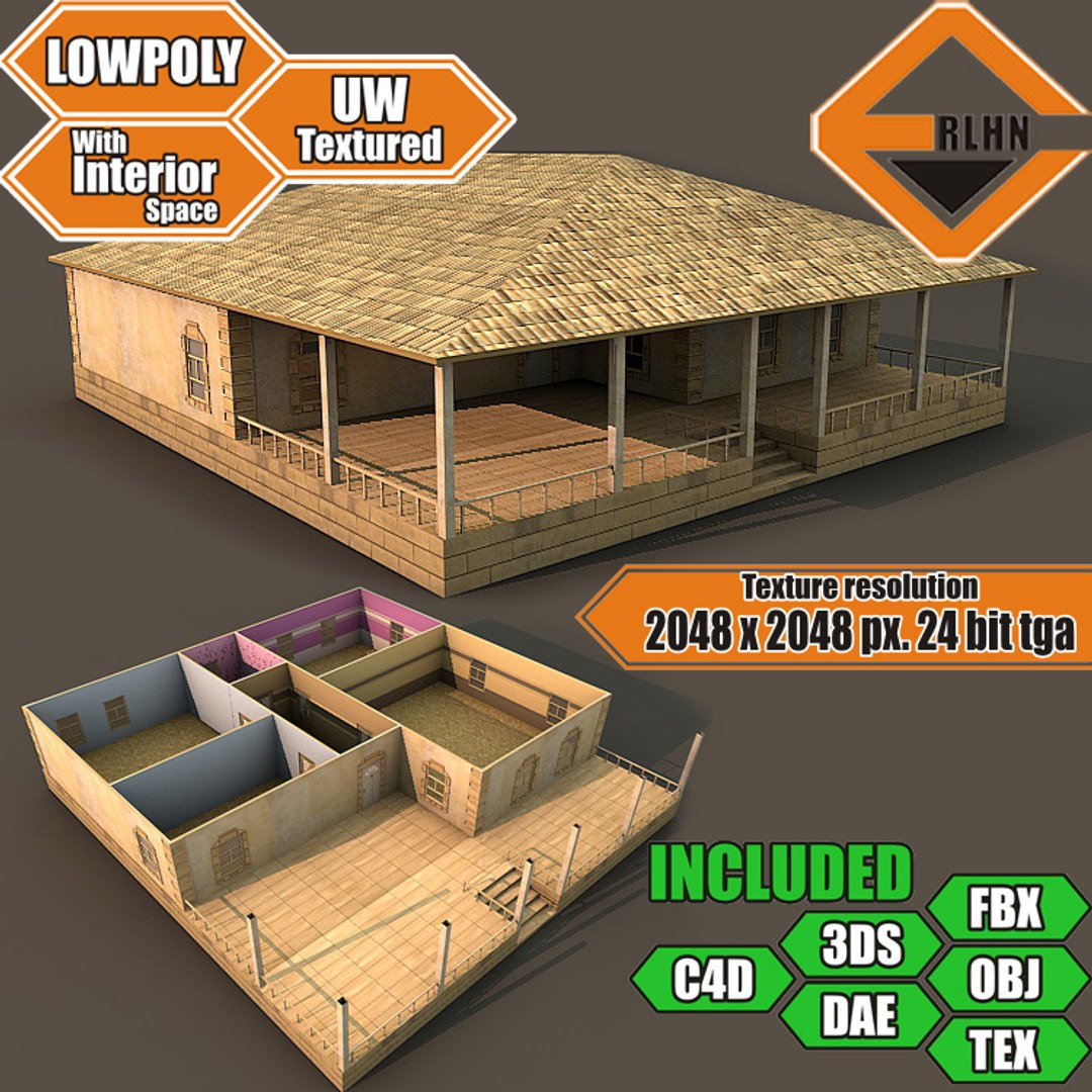 3d House Interior Building Model