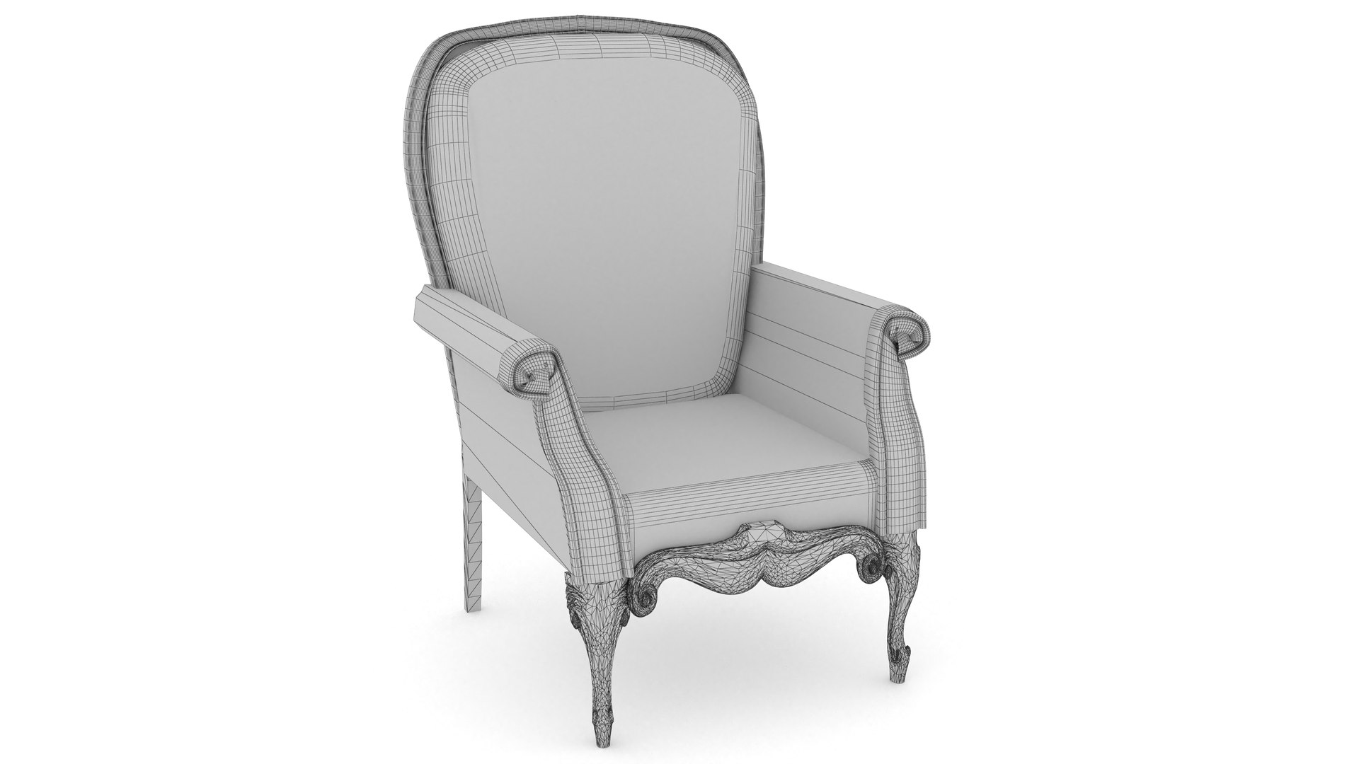 3D Armchair Classy Model - TurboSquid 2019421