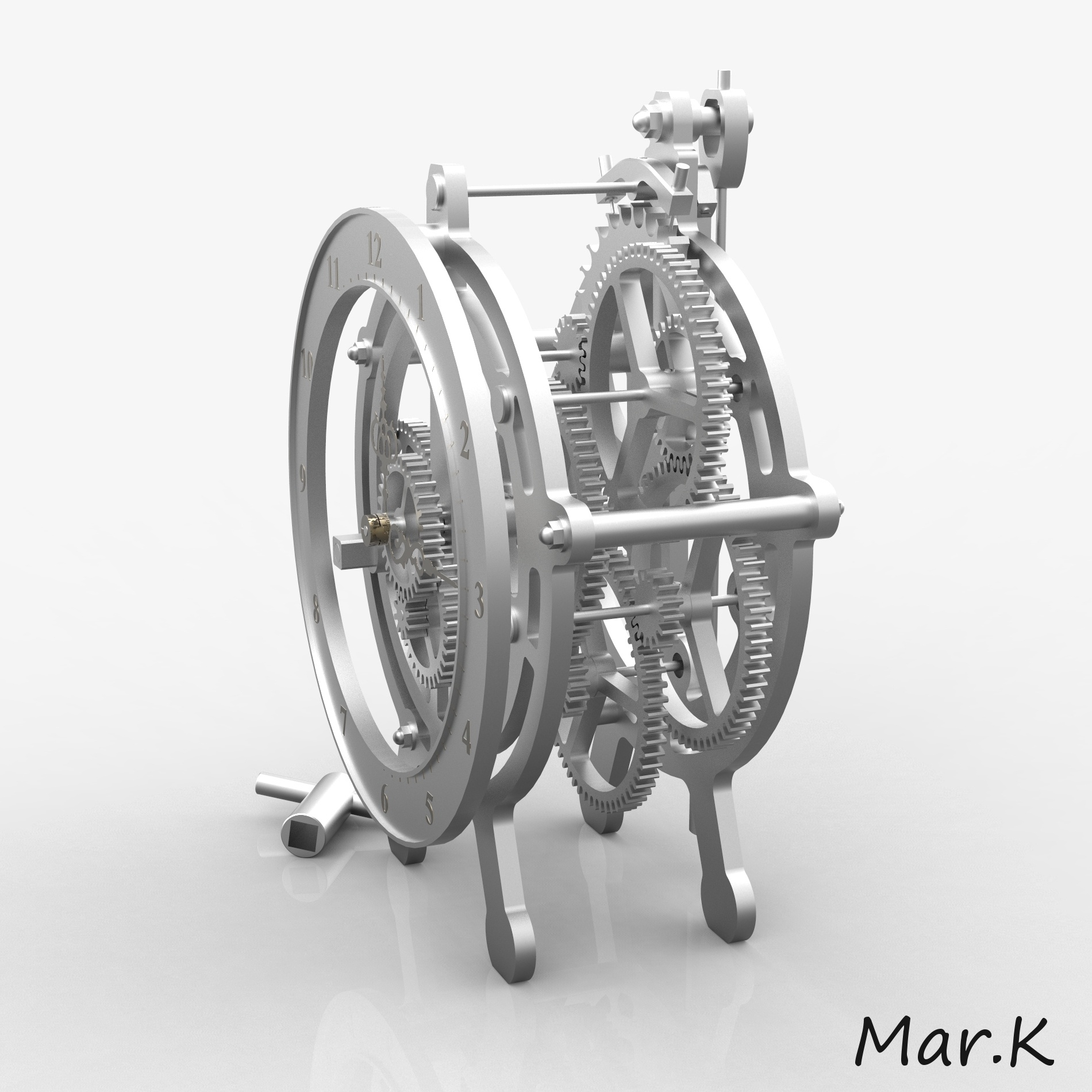 clock clockwork 3d model
