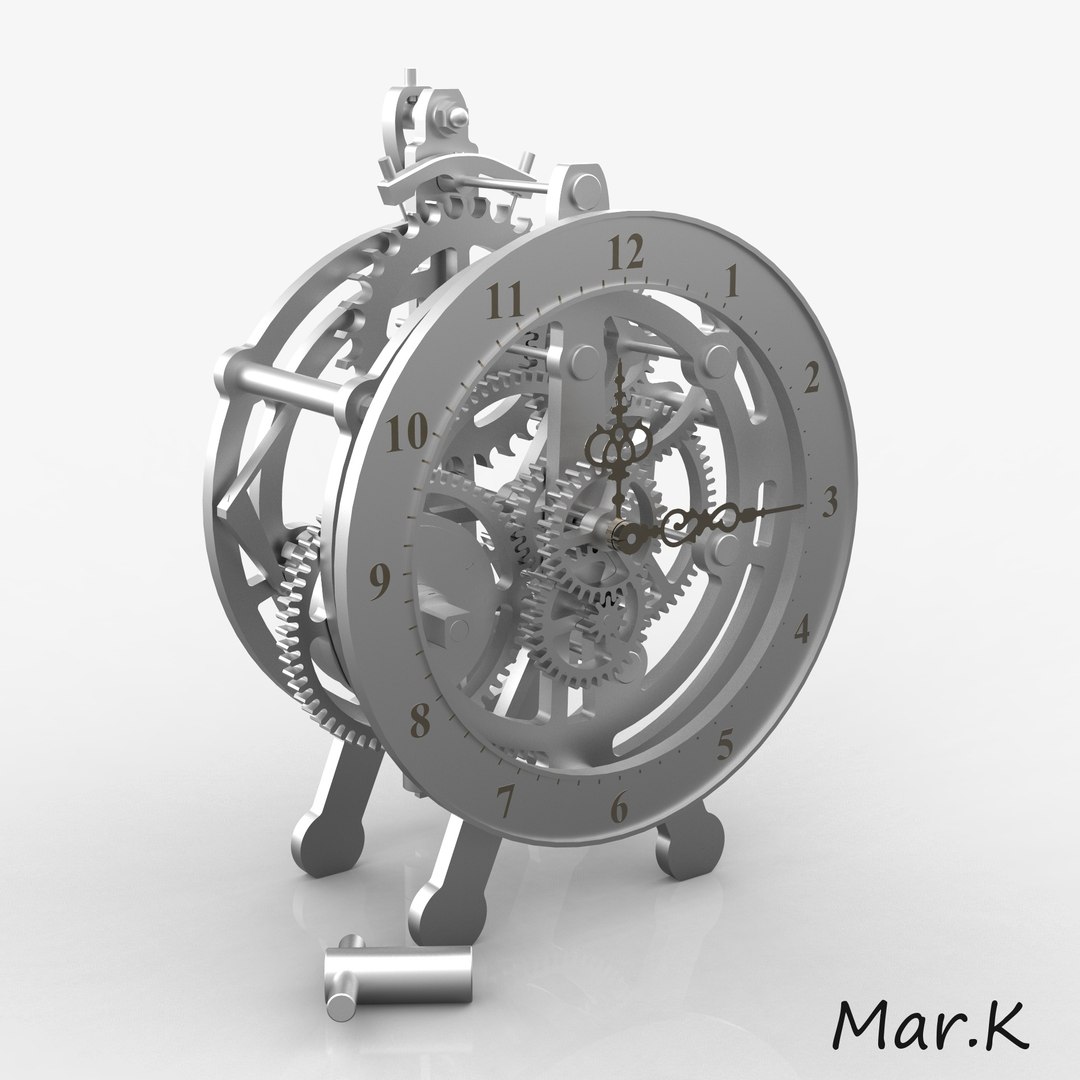Clock Clockwork 3d Model
