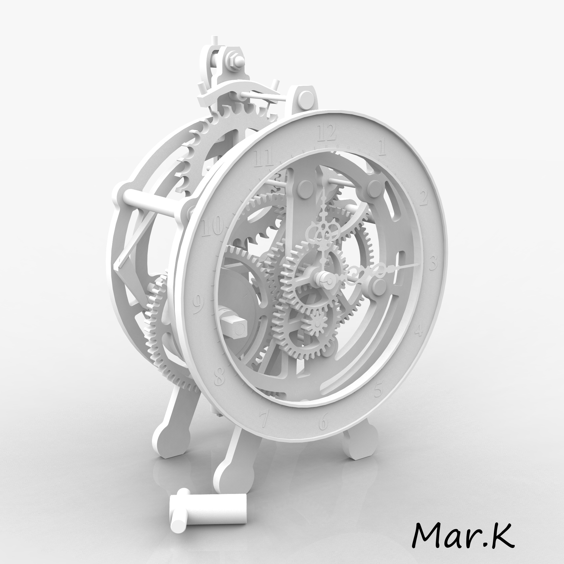 clock clockwork 3d model