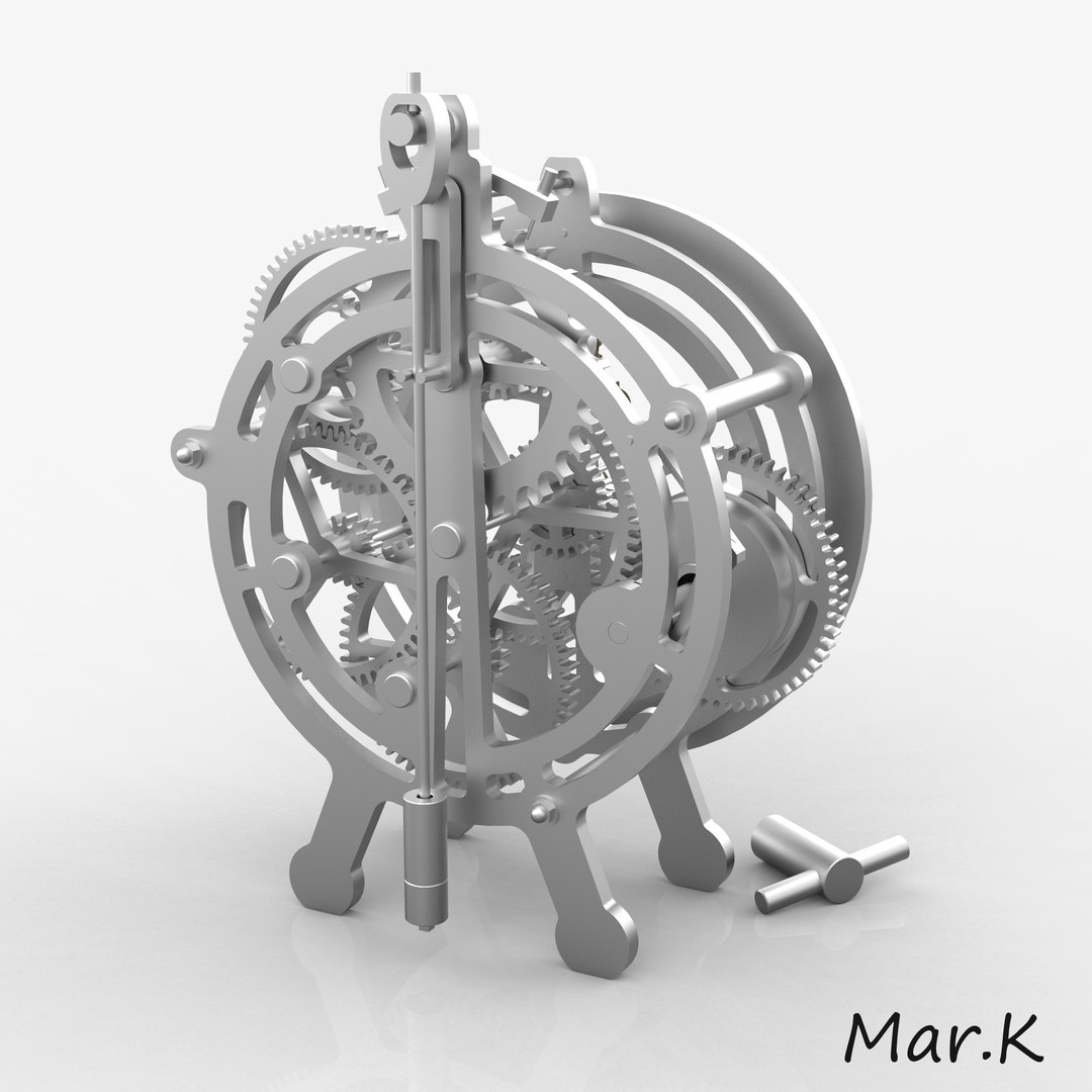 Clock Clockwork 3d Model