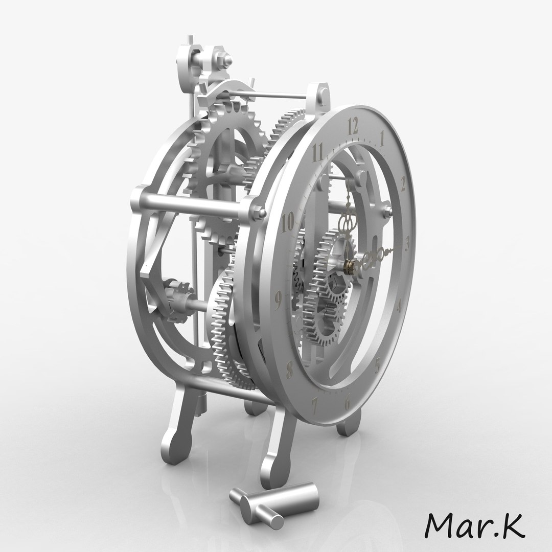 Clock Clockwork 3d Model