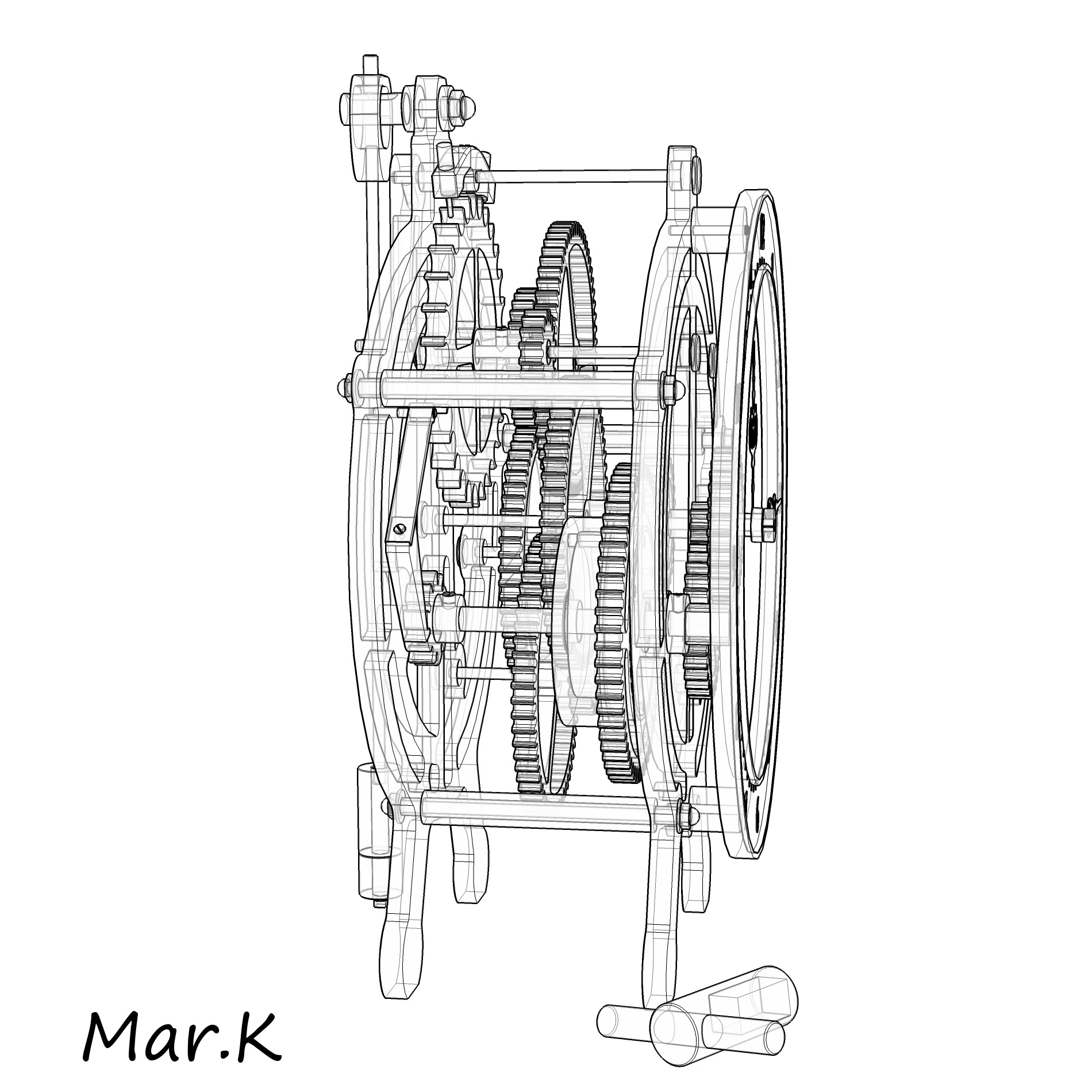 clock clockwork 3d model