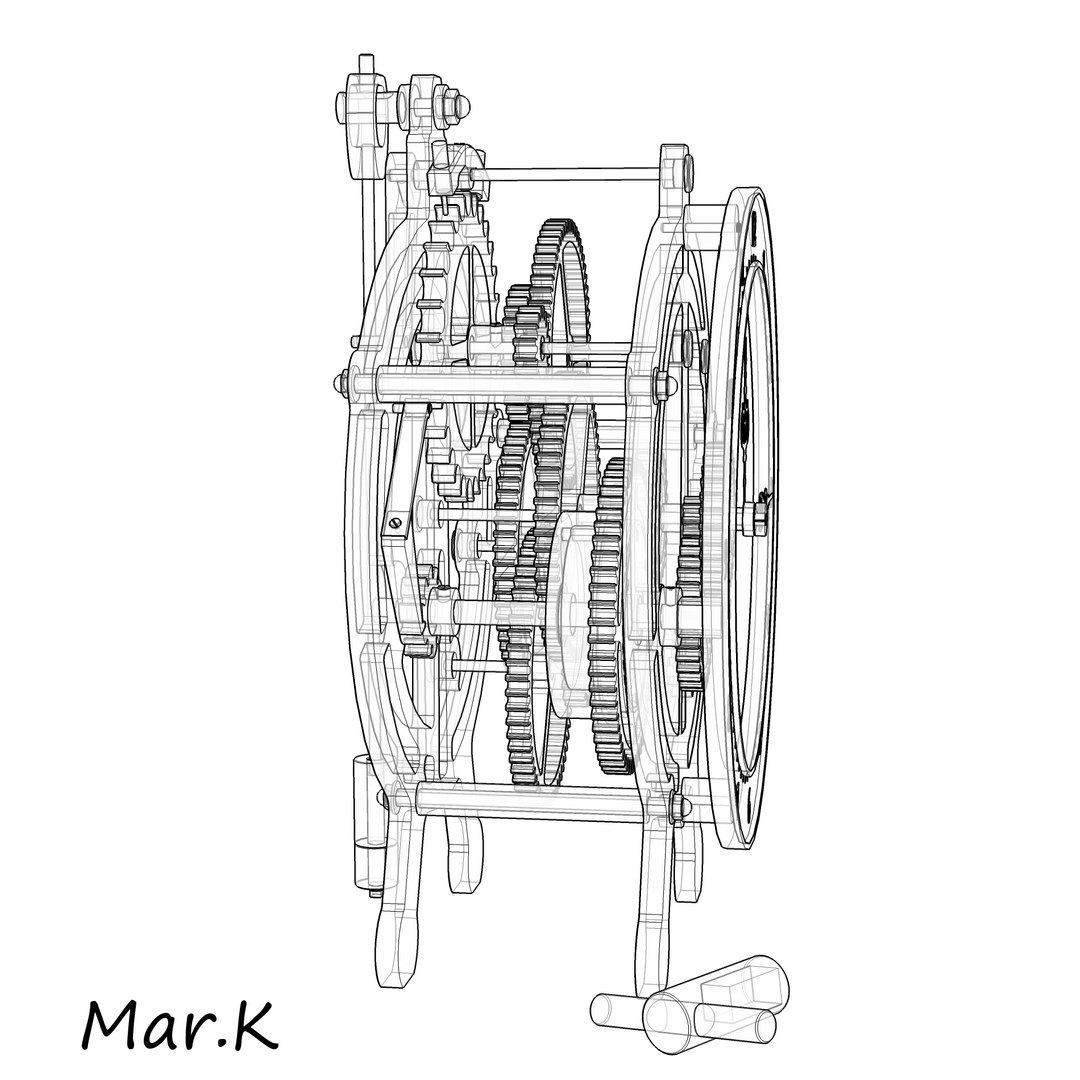 Clock Clockwork 3d Model