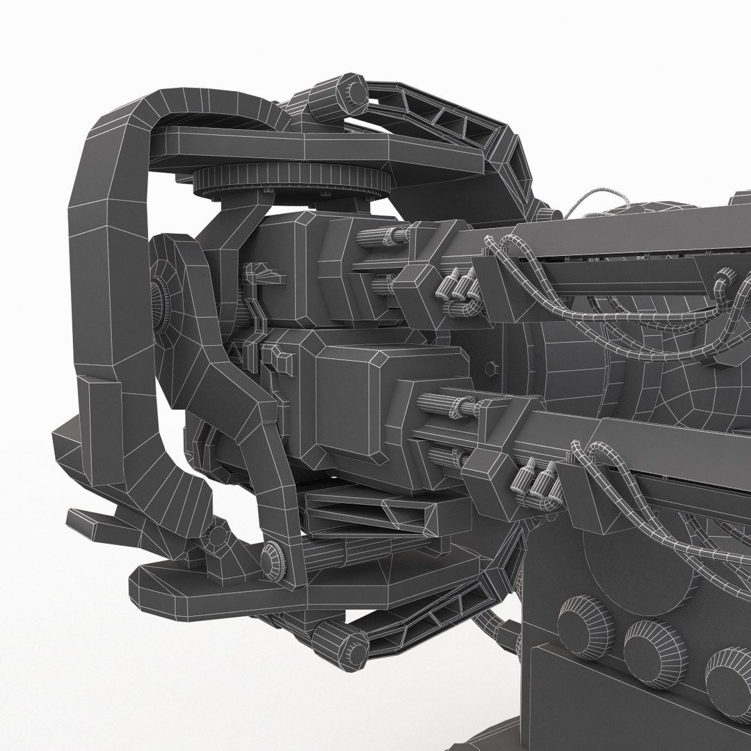 3d plasma turret sci-fi model