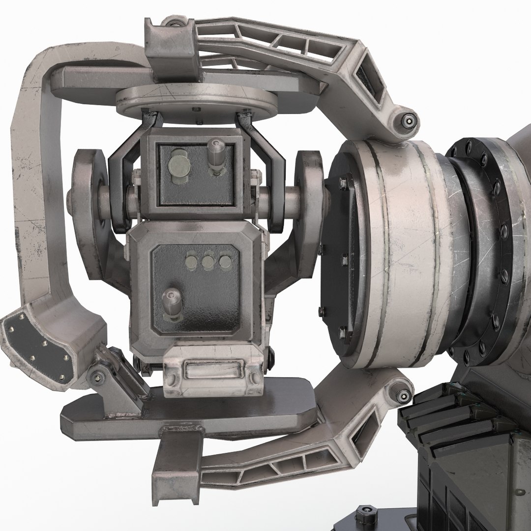 3d plasma turret sci-fi model