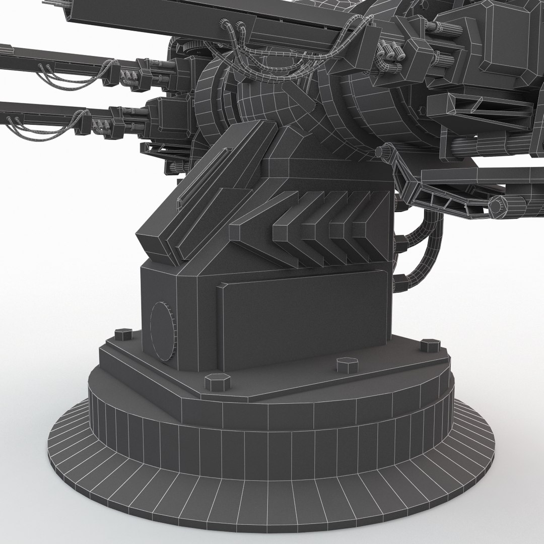 3d Plasma Turret Sci-fi Model