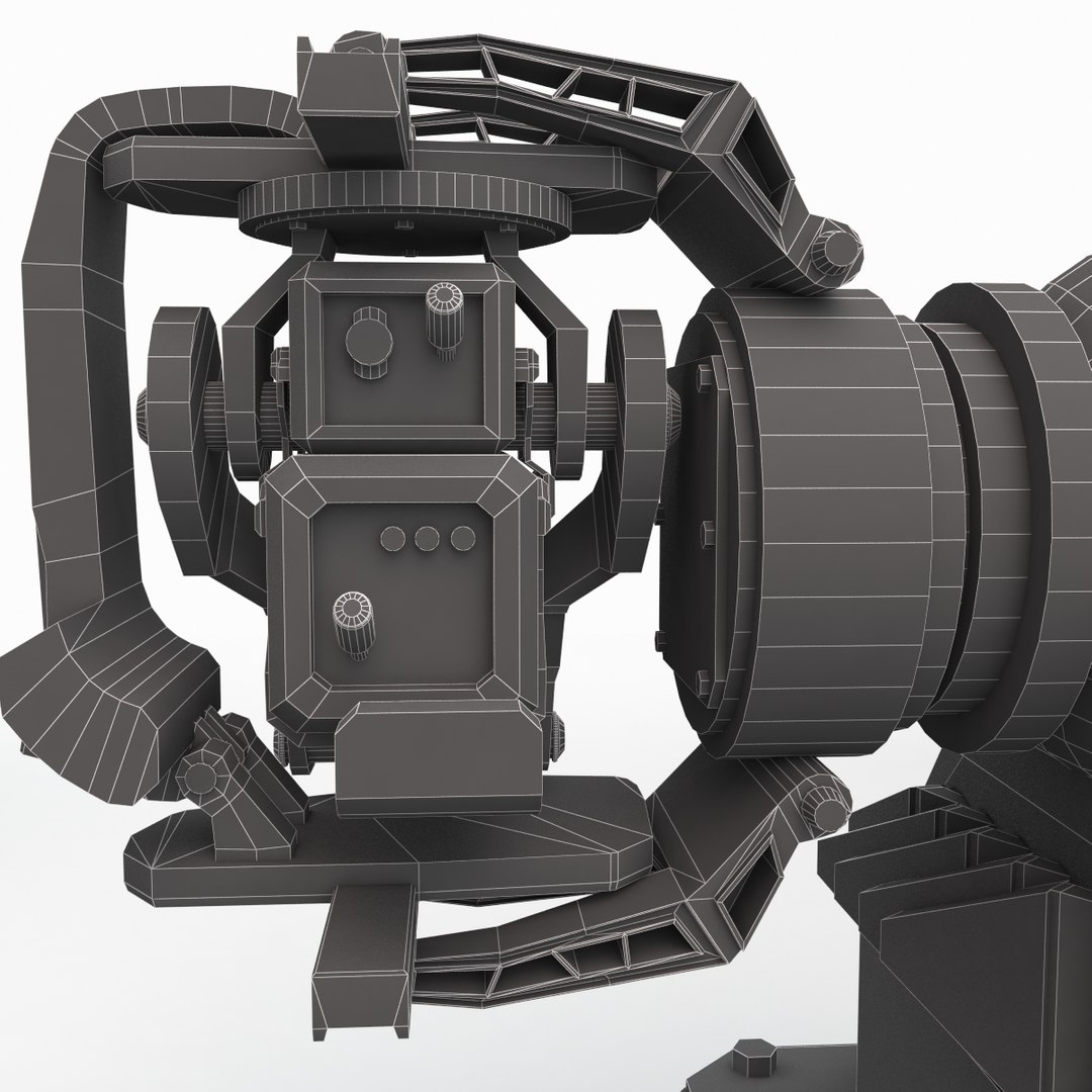 3d Plasma Turret Sci-fi Model