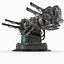 3d Plasma Turret Sci-fi Model