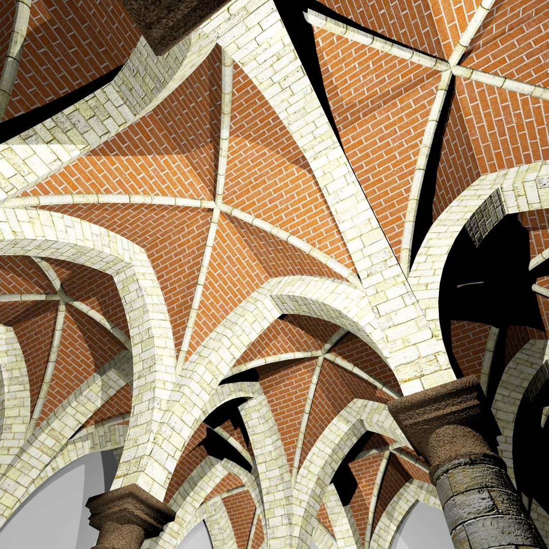 Romanic Vaulting Column Spacings 3d Model