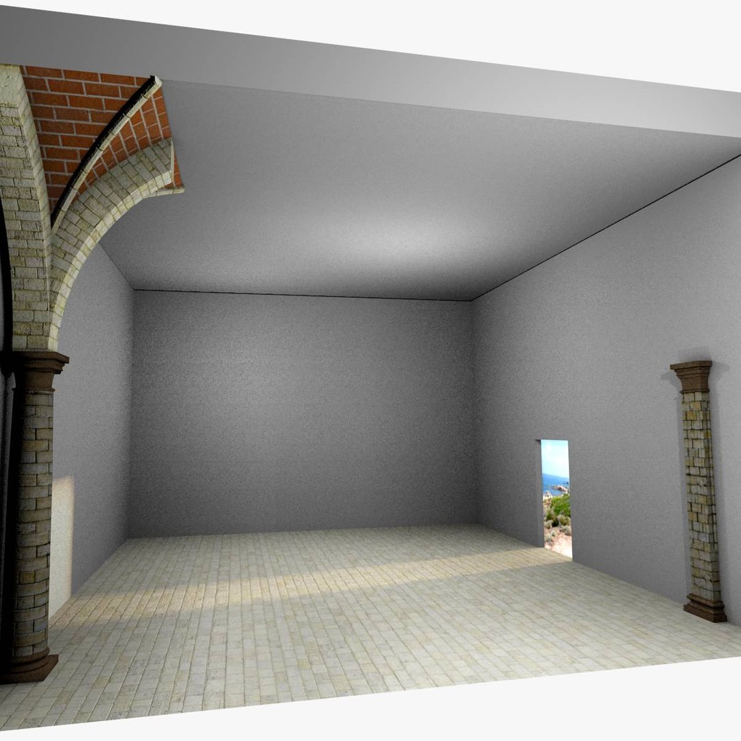 Romanic Vaulting Column Spacings 3d Model