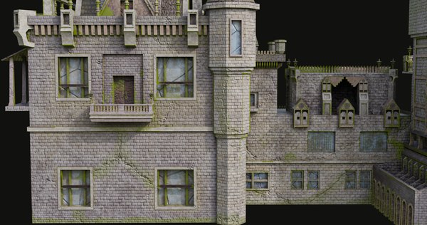 Old Haunted Castle GameReady PBR Unity Unreal Engine Textures Included ...