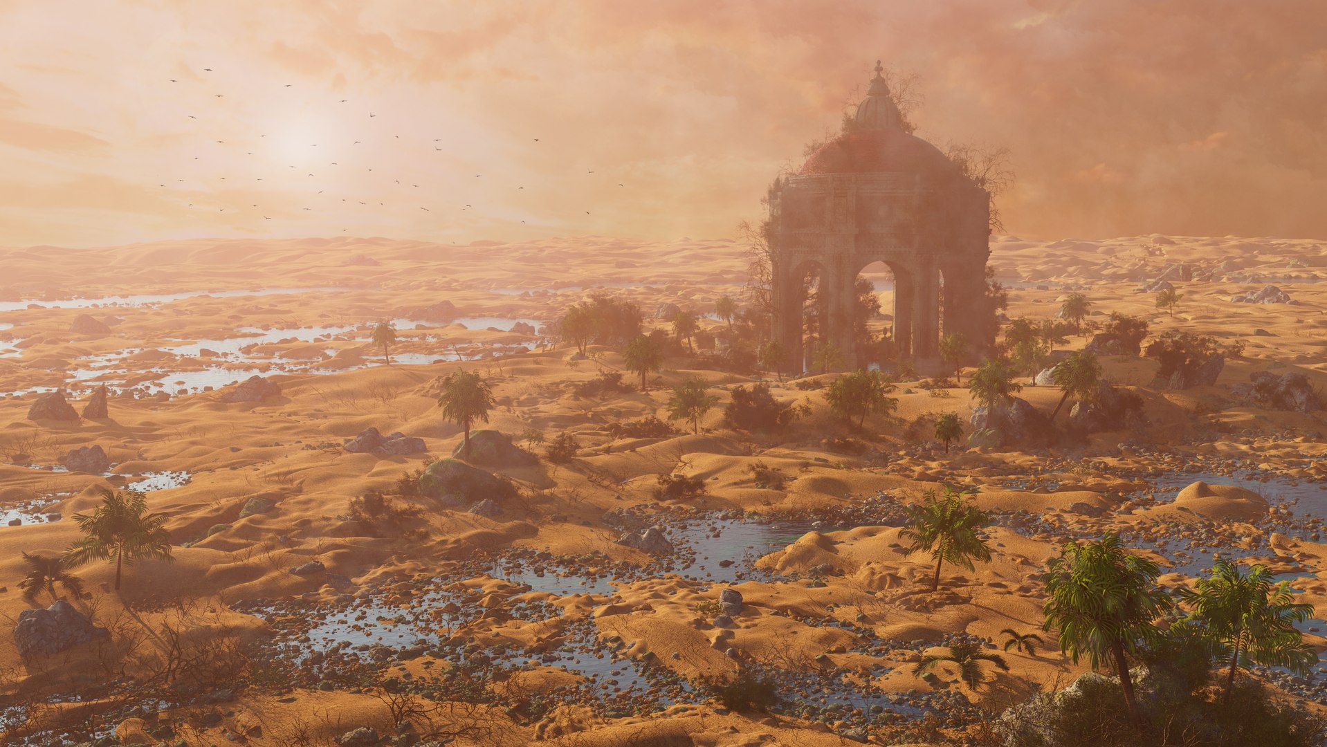Lost Oasis Temple 3D Model - TurboSquid 2034019