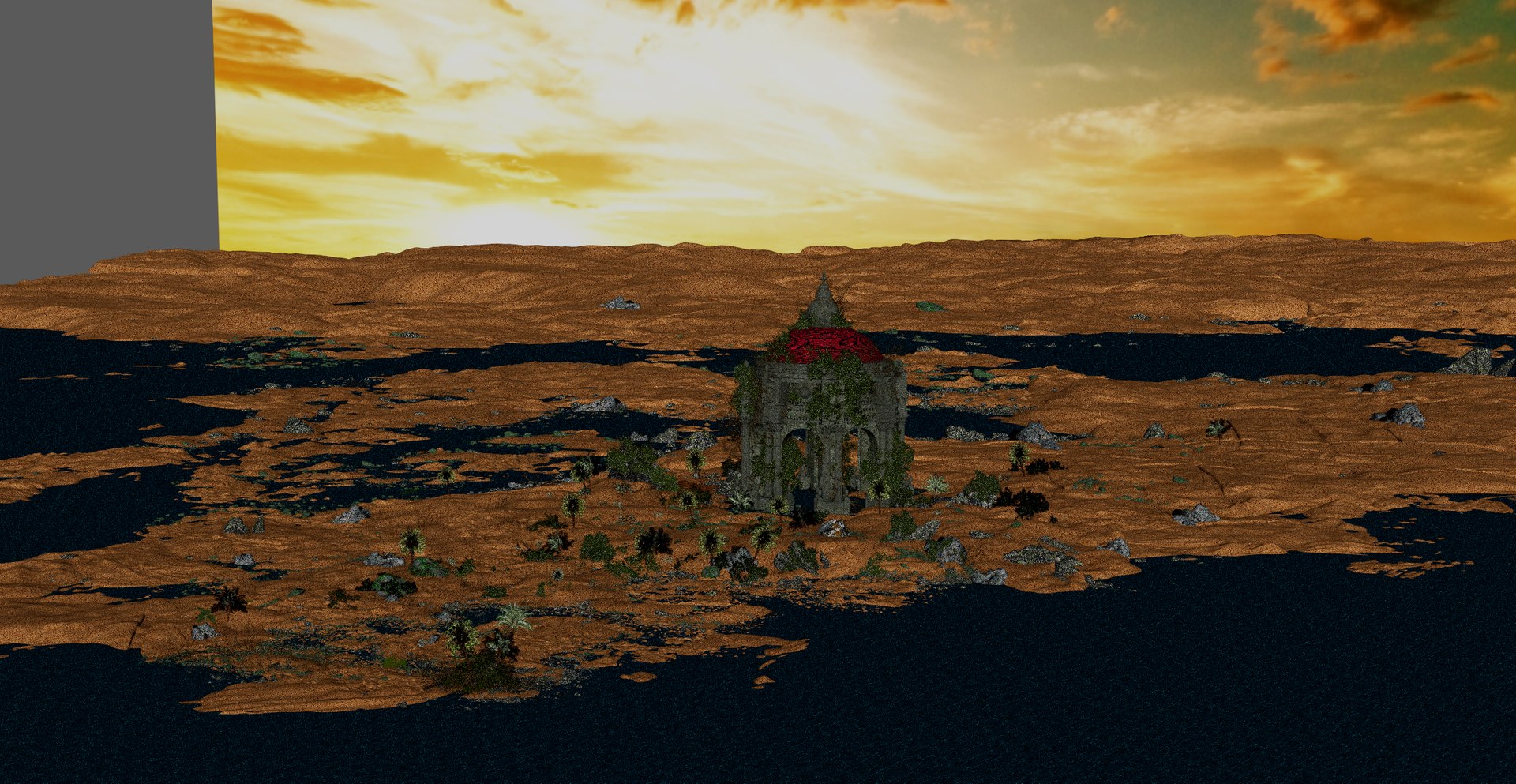 Lost Oasis Temple 3D Model - TurboSquid 2034019