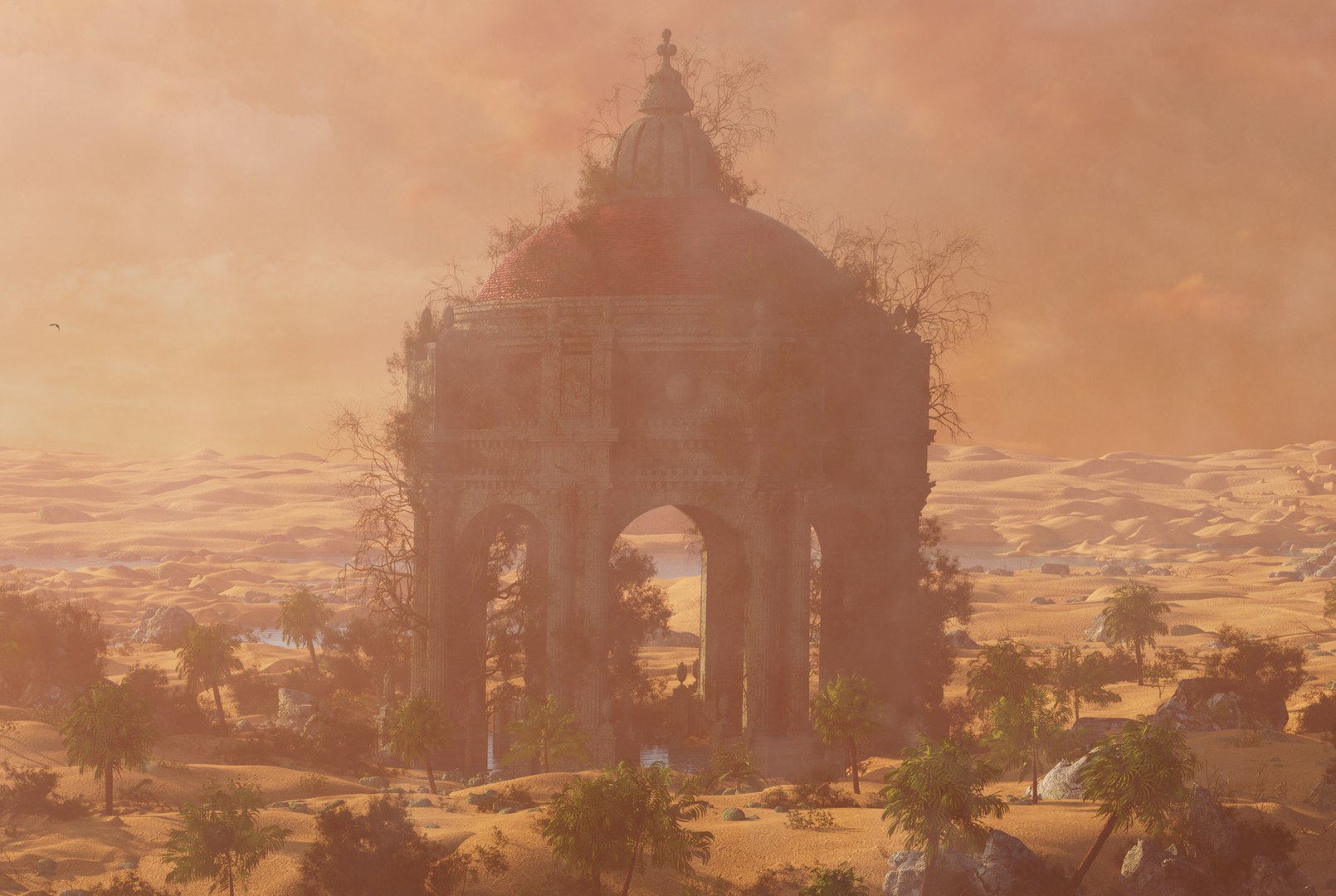 Lost Oasis Temple 3D Model - TurboSquid 2034019
