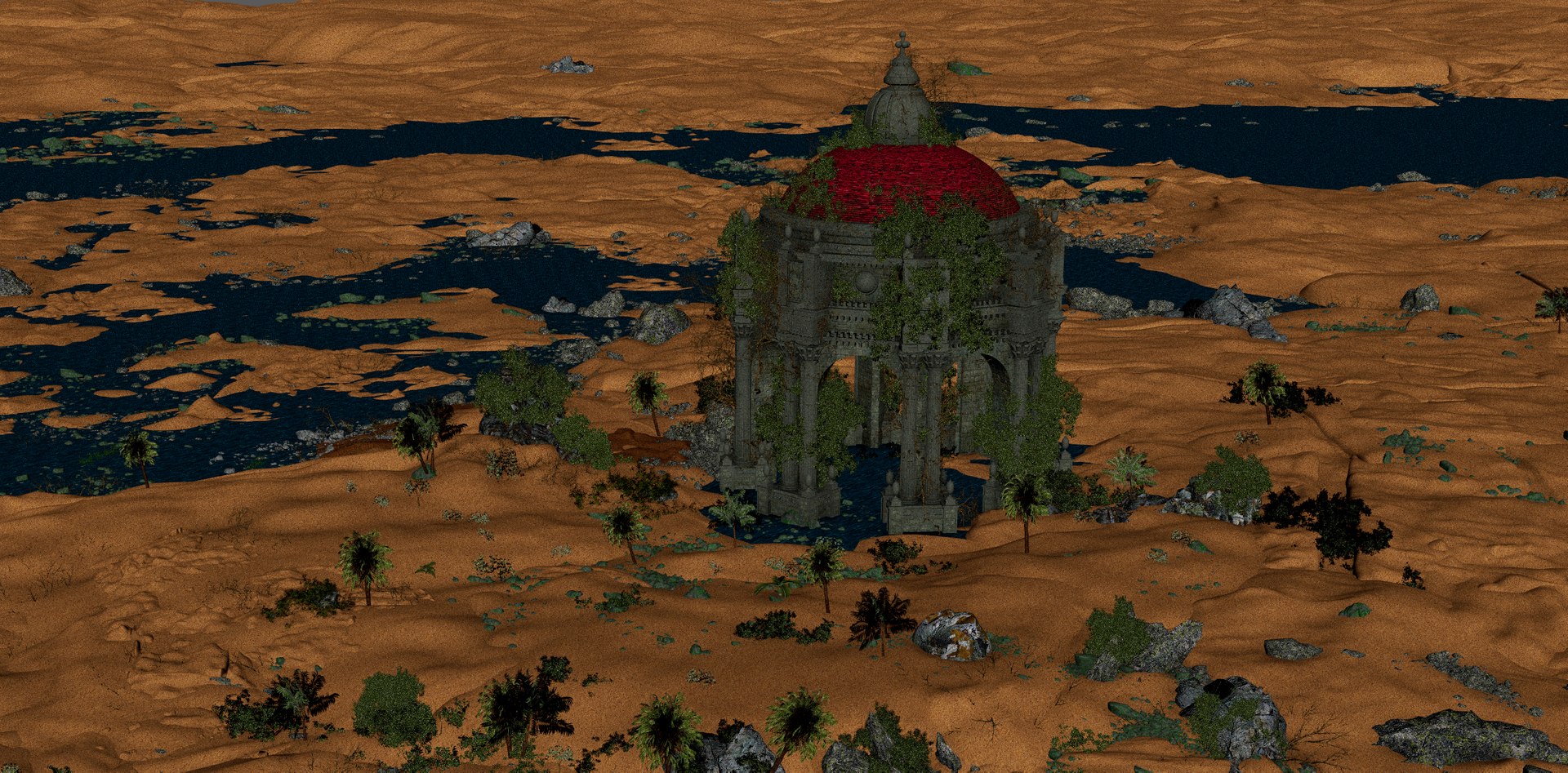 Lost Oasis Temple 3D Model - TurboSquid 2034019