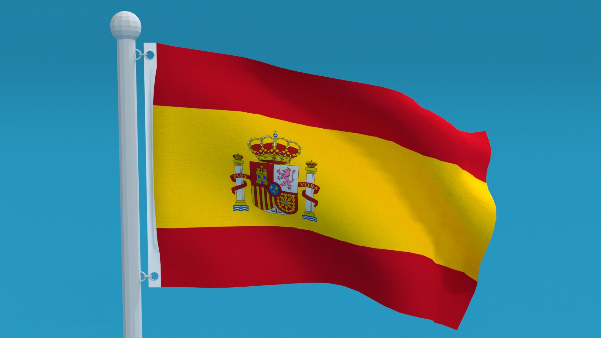 Low Poly Seamless Animated Spain Flag 3D Model - TurboSquid 1843399