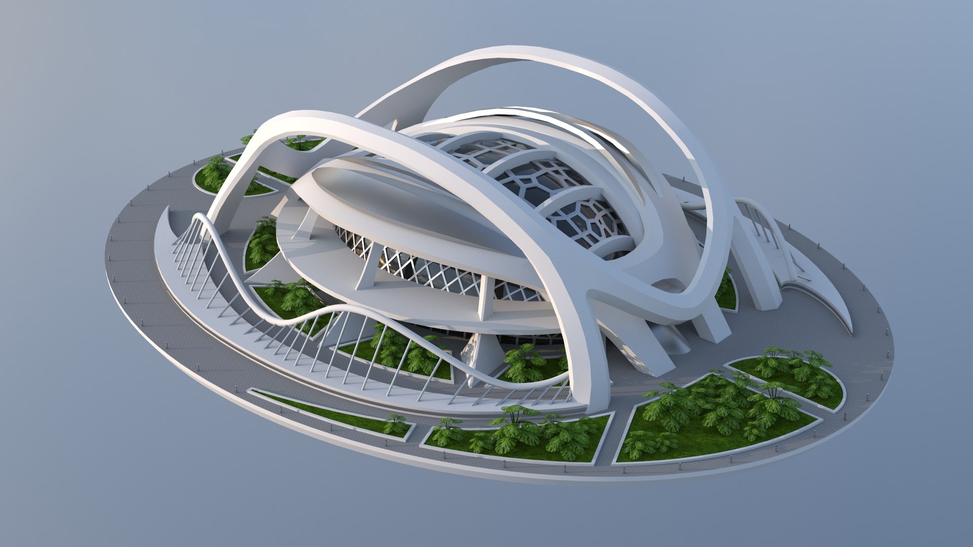 Sci-Fi Futuristic Buildings - High-Quality 3D Model Pack 3D Model - TurboSquid 2381861