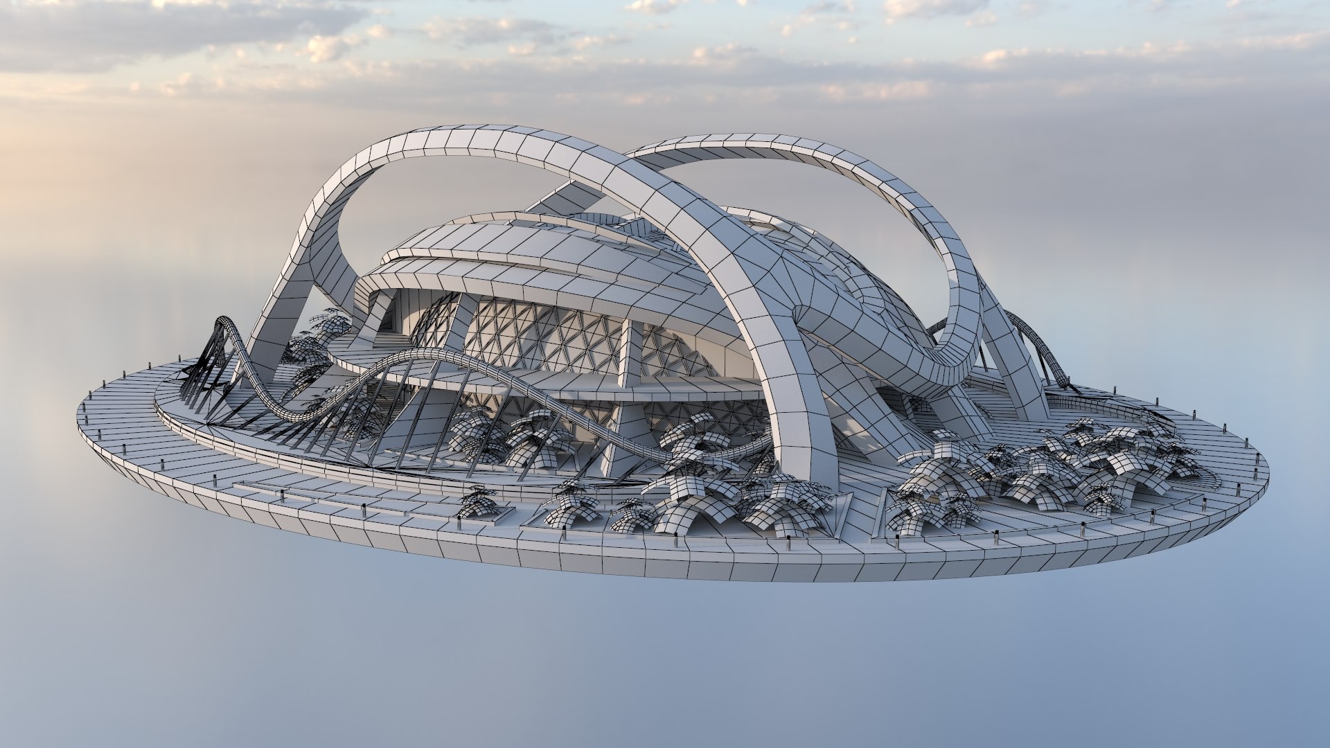 Sci-Fi Futuristic Buildings - High-Quality 3D Model Pack 3D Model - TurboSquid 2381861