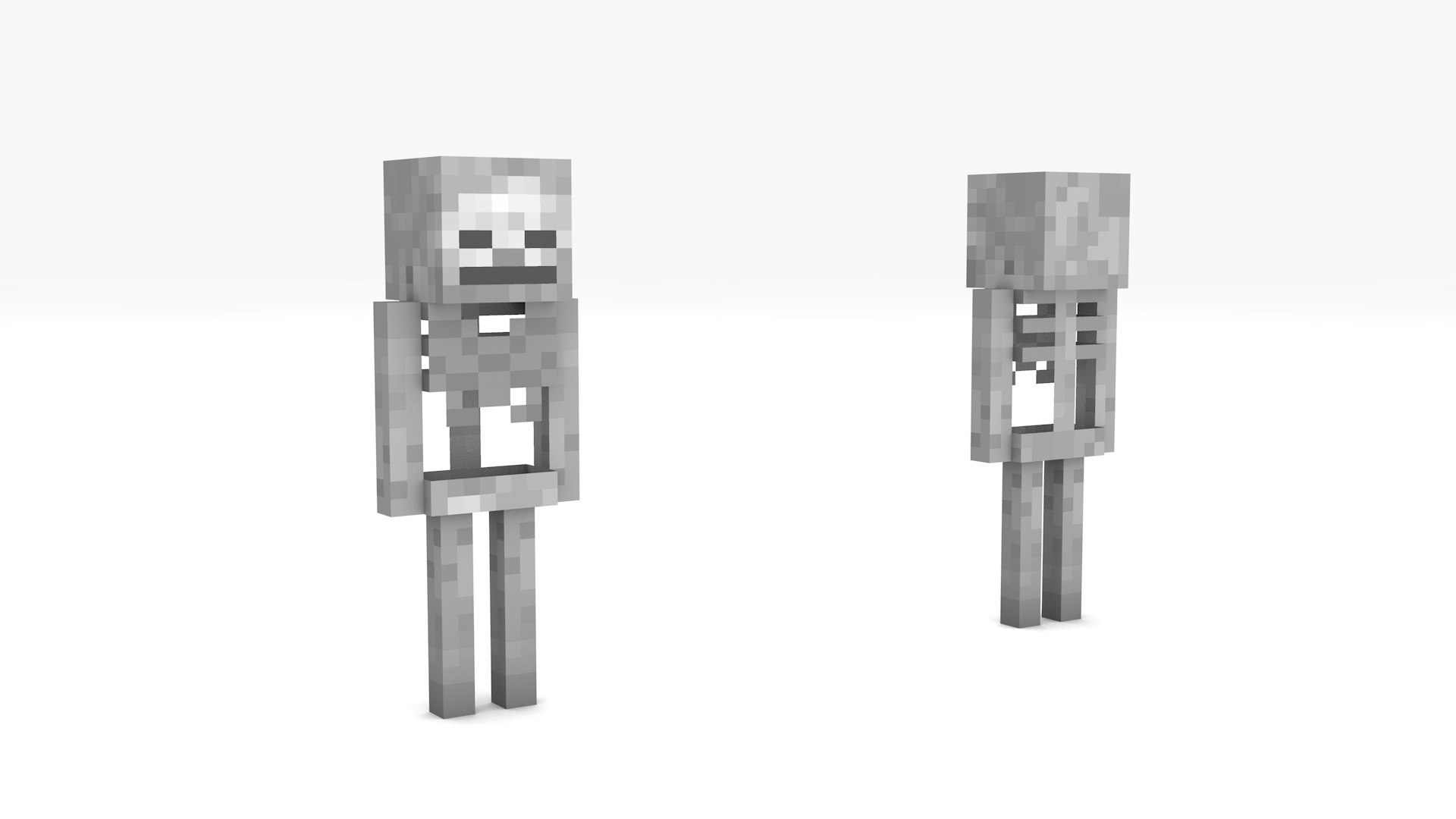 3D Skeleton Minecraft - TurboSquid 2348165