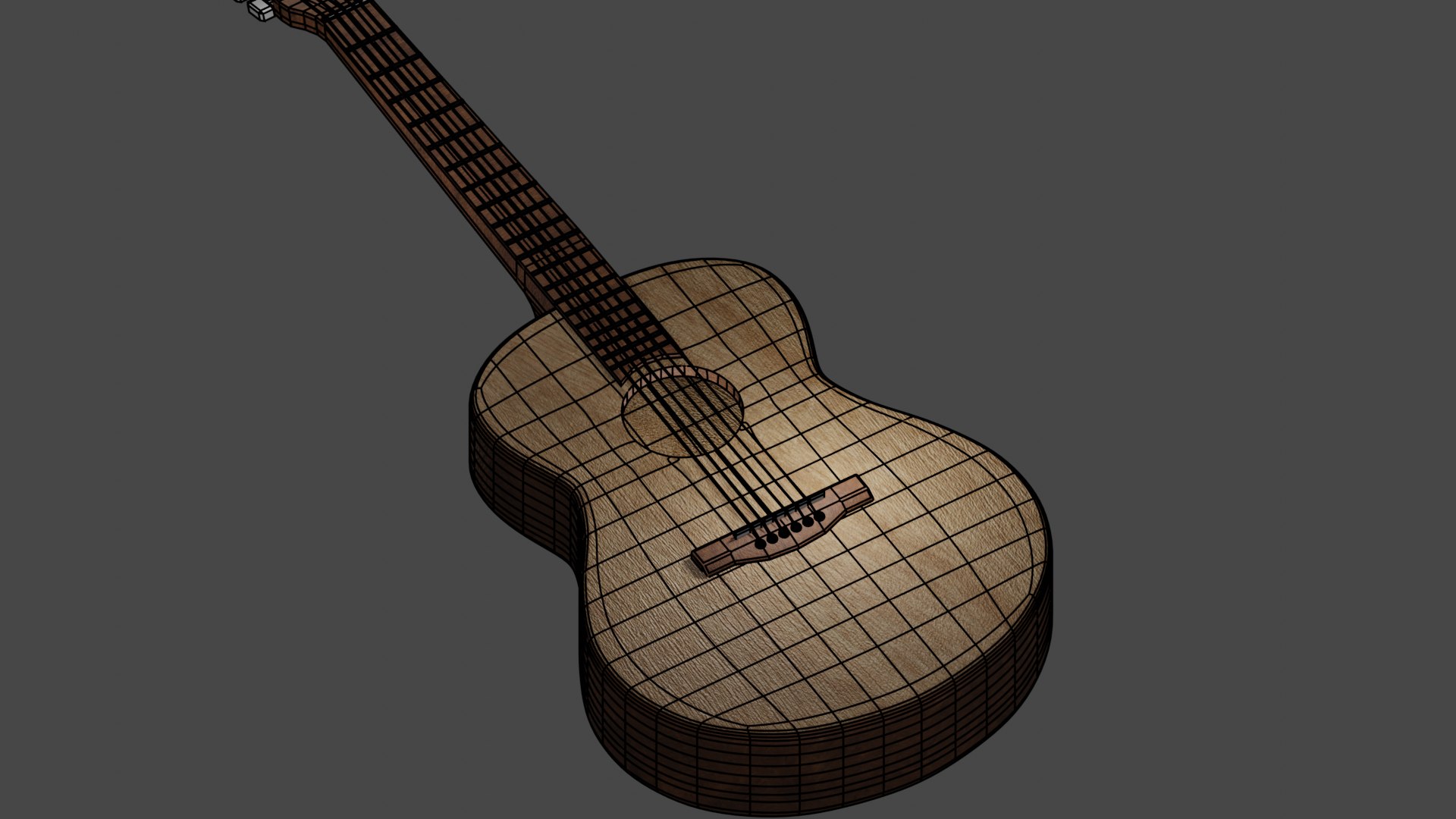 Acoustic Guitar 3D Model - TurboSquid 2033597