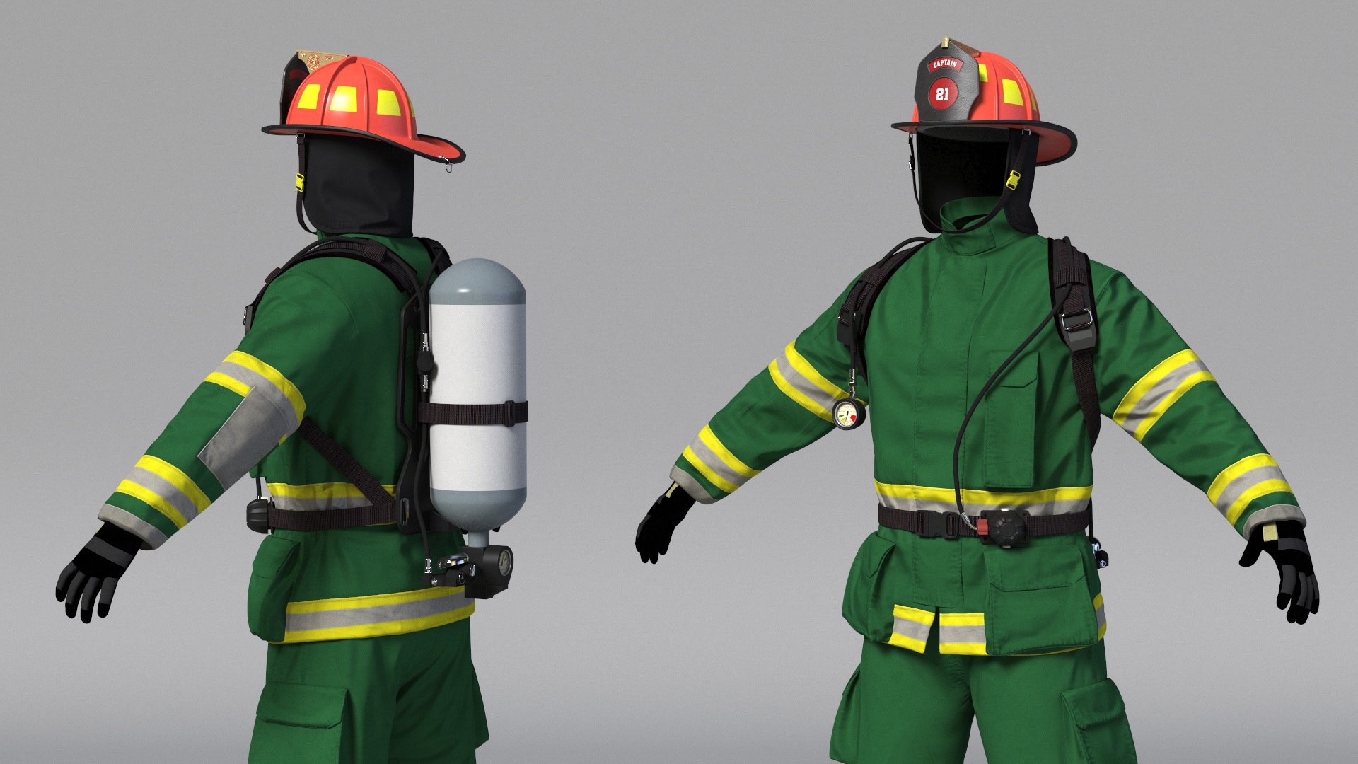 3D Standard Firefighter Turnout Gear Model - TurboSquid 2317797