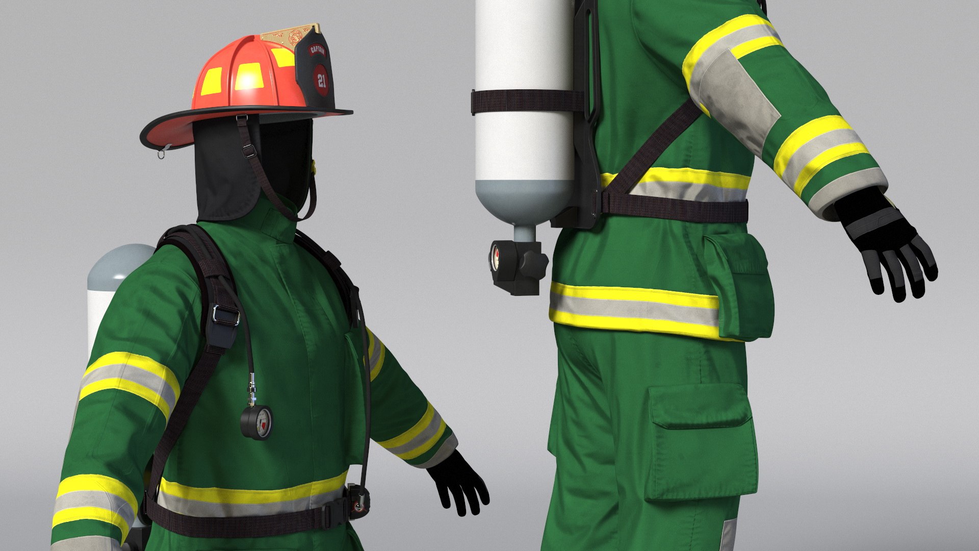 3D Standard Firefighter Turnout Gear Model - TurboSquid 2317797
