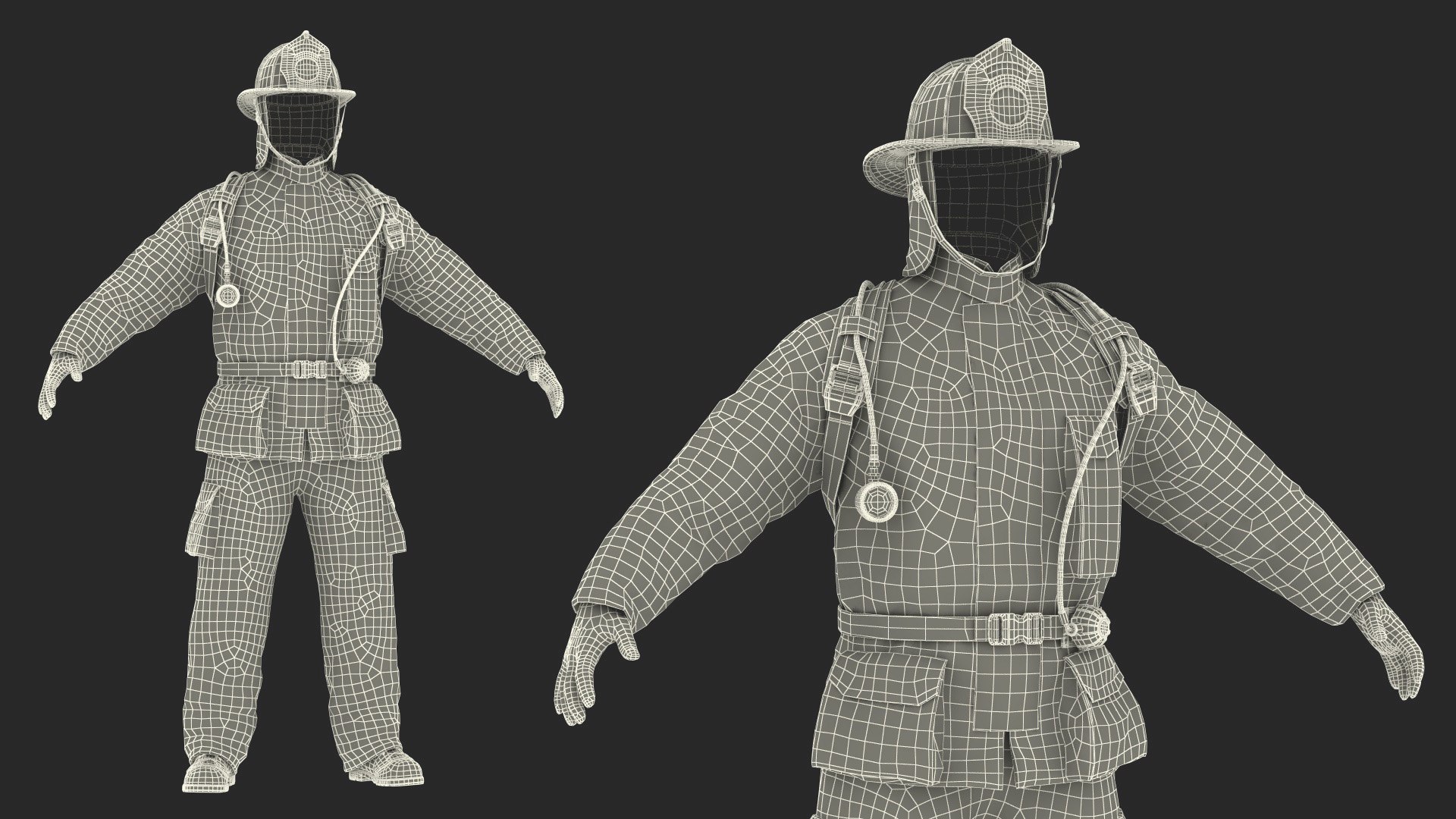 3D Standard Firefighter Turnout Gear Model - TurboSquid 2317797