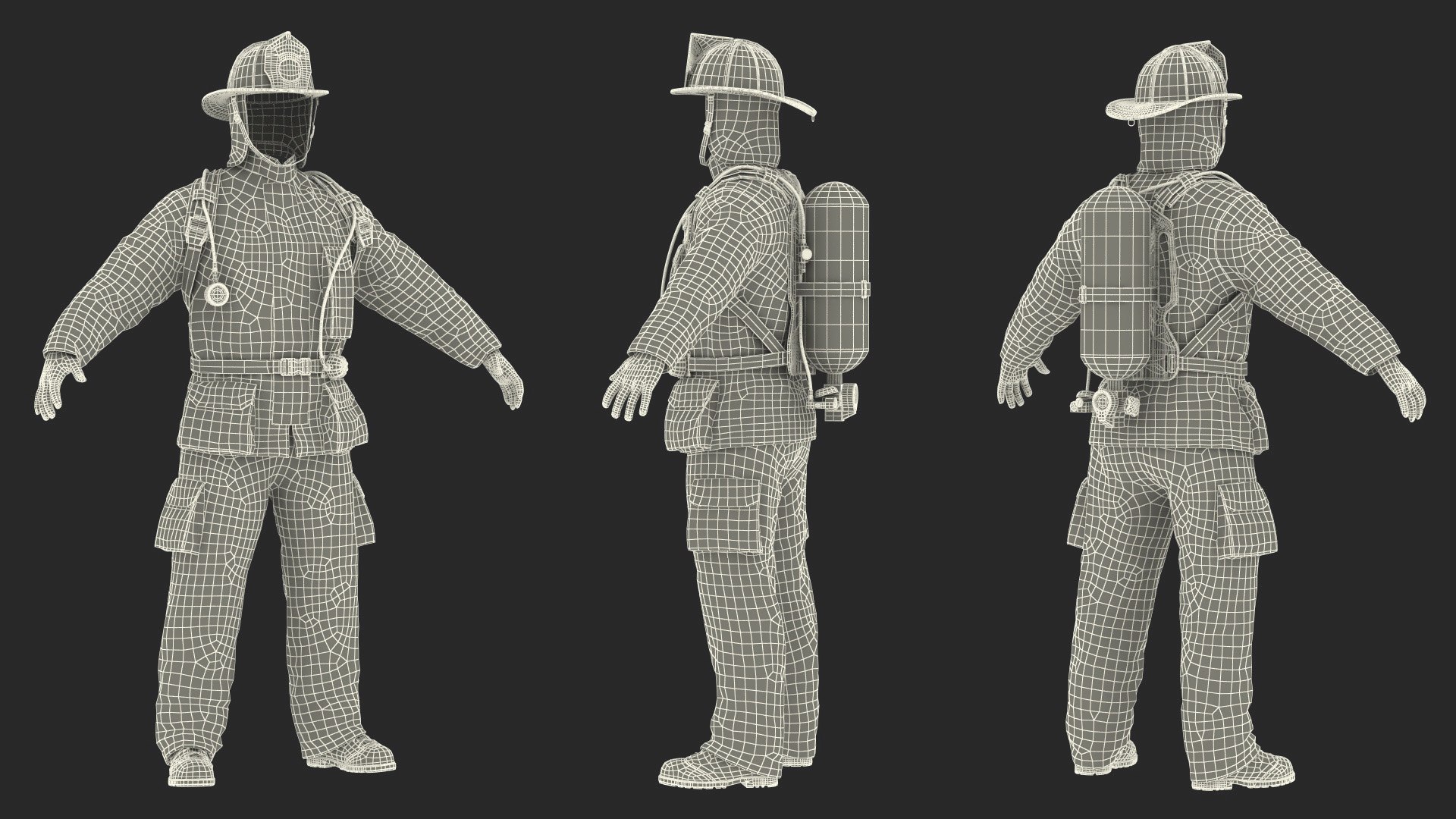 3D Standard Firefighter Turnout Gear Model - TurboSquid 2317797