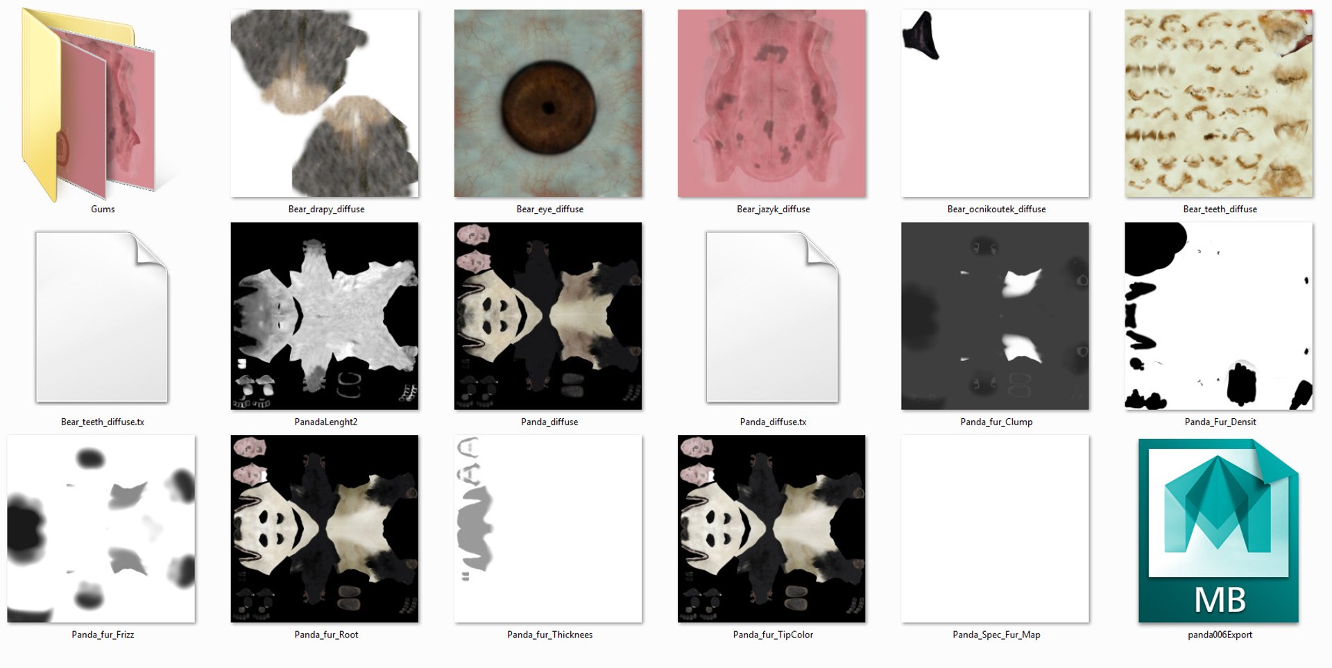 Panda Shave Fur Model - TurboSquid 1167988