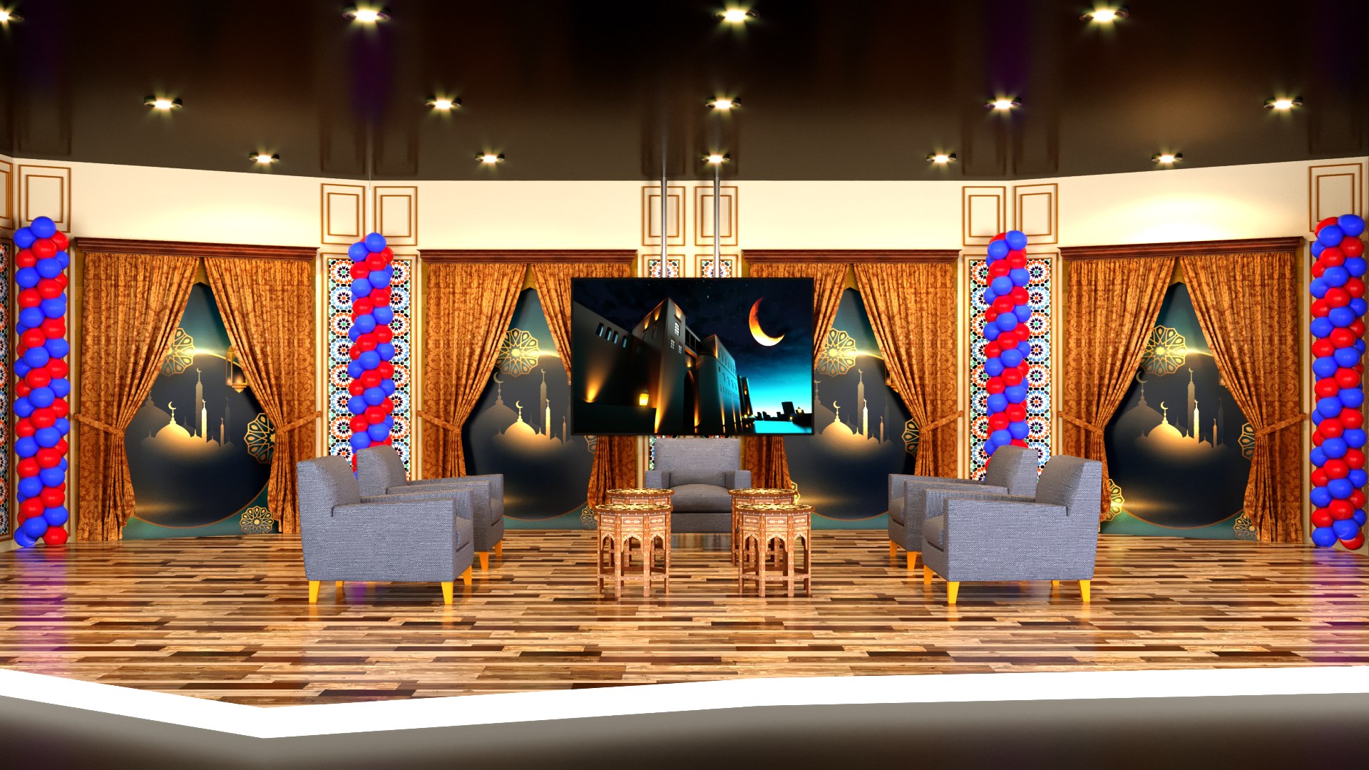 3D Islamic Virtual Set Model - TurboSquid 1878784