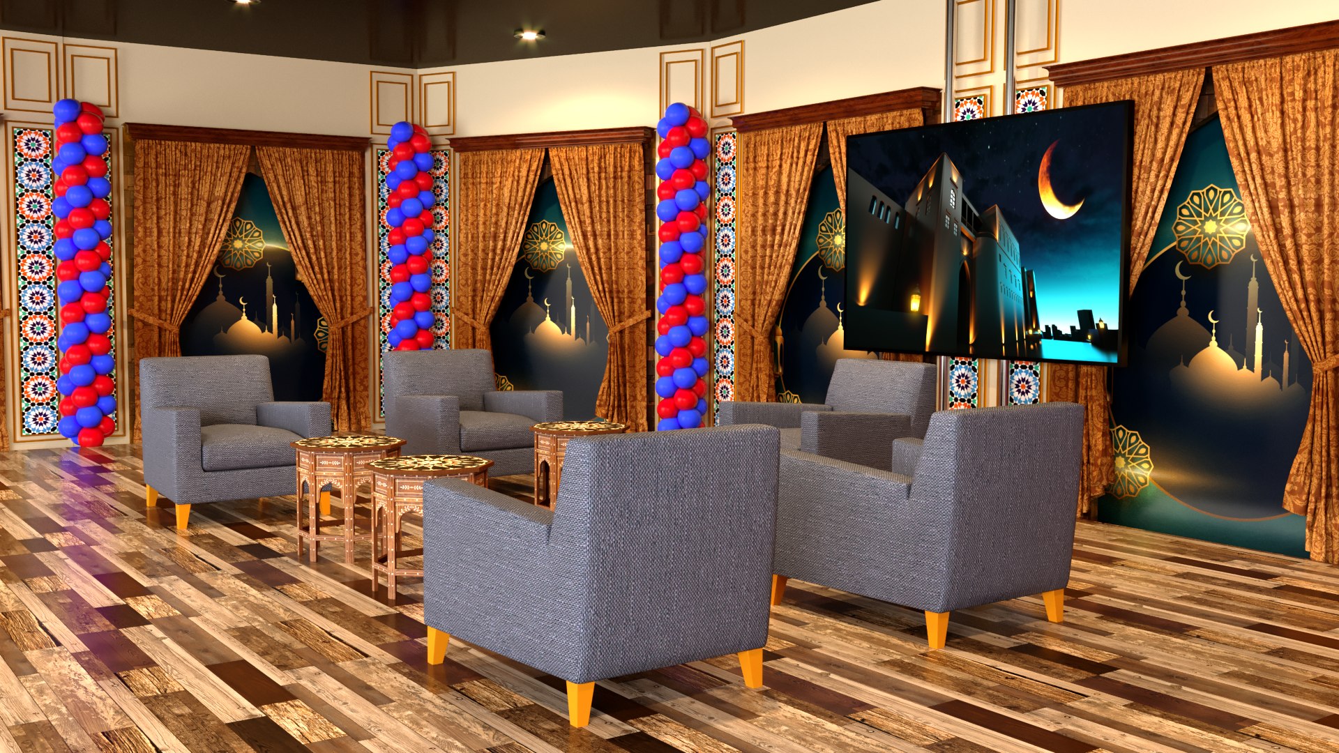 3D Islamic Virtual Set Model - TurboSquid 1878784