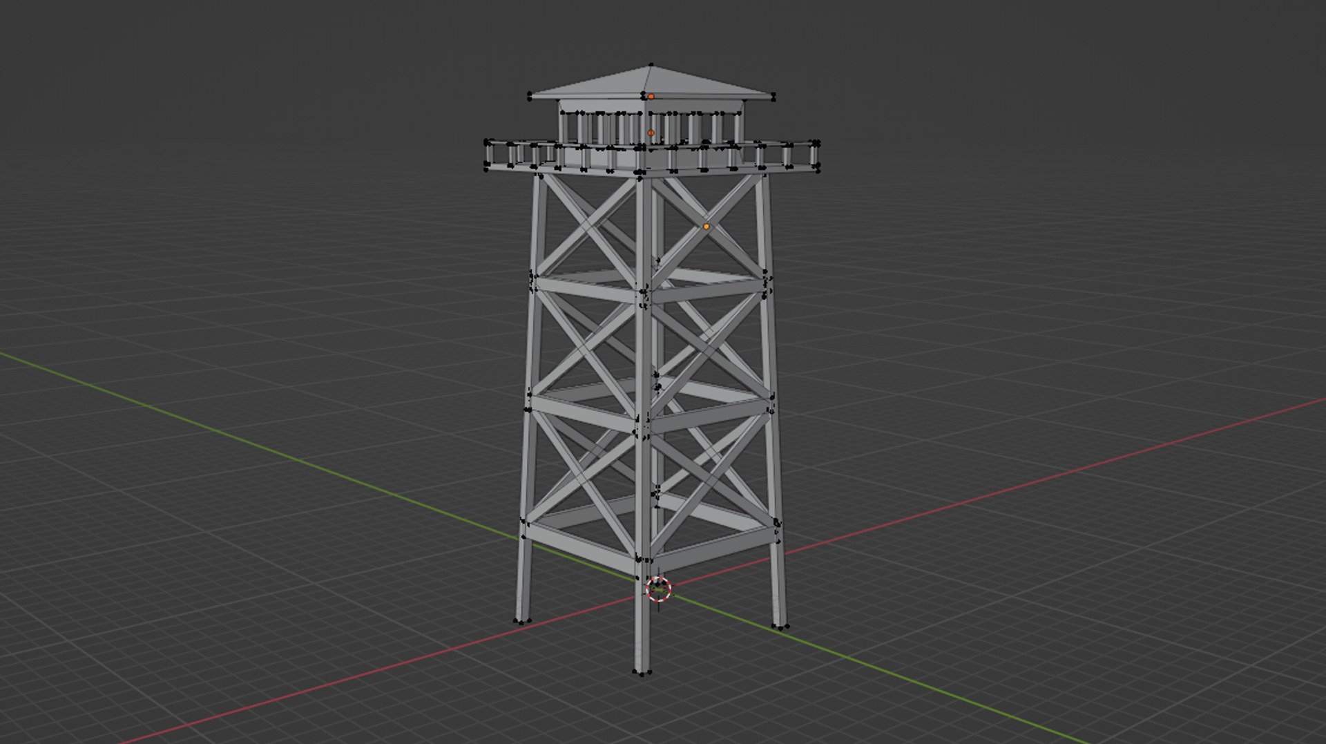 Low Poly Watchtower 3D - TurboSquid 1975141