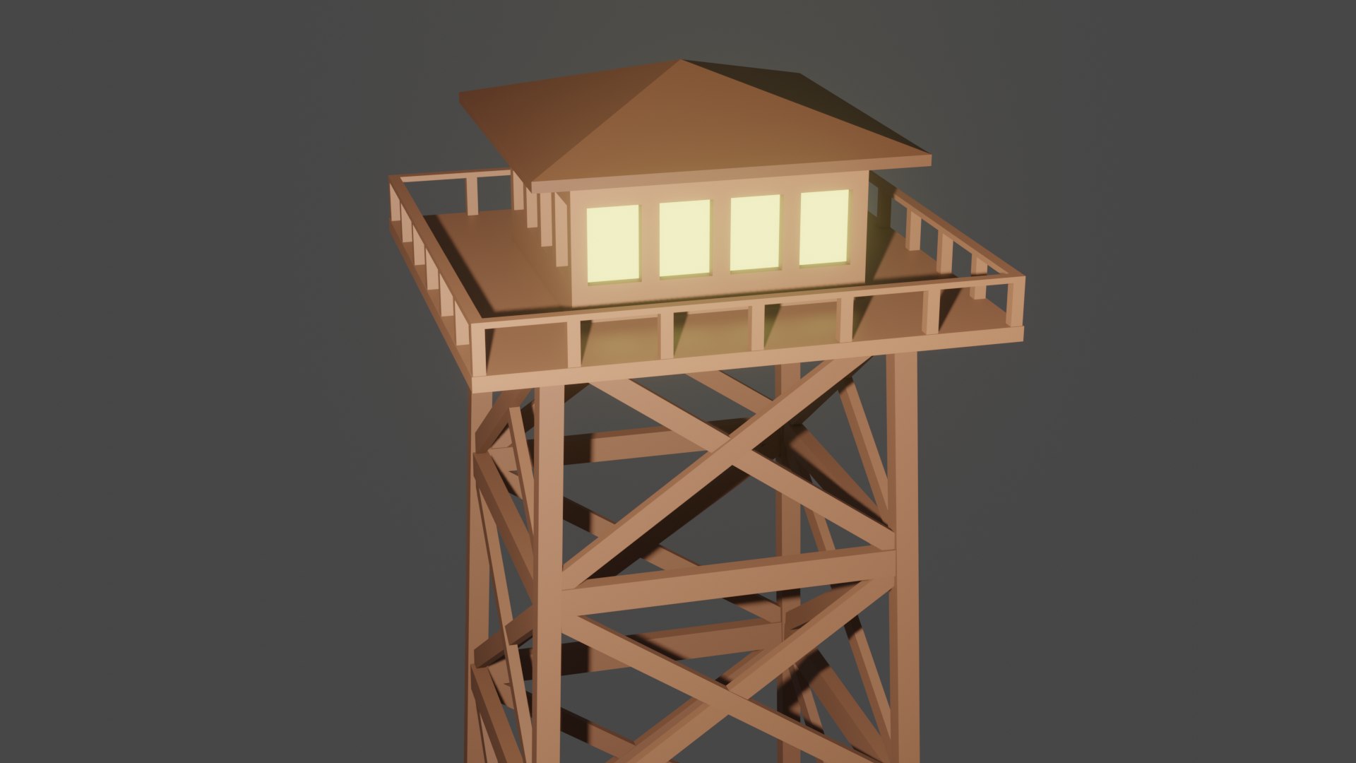 Low Poly Watchtower 3D - TurboSquid 1975141