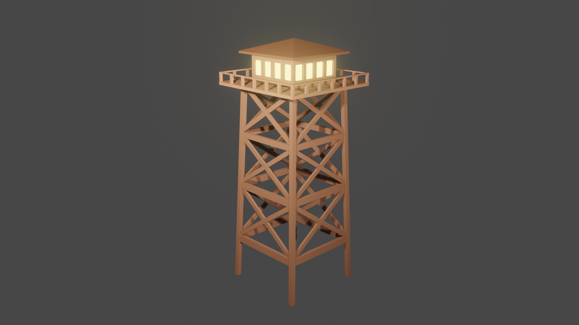 Low Poly Watchtower 3D - TurboSquid 1975141