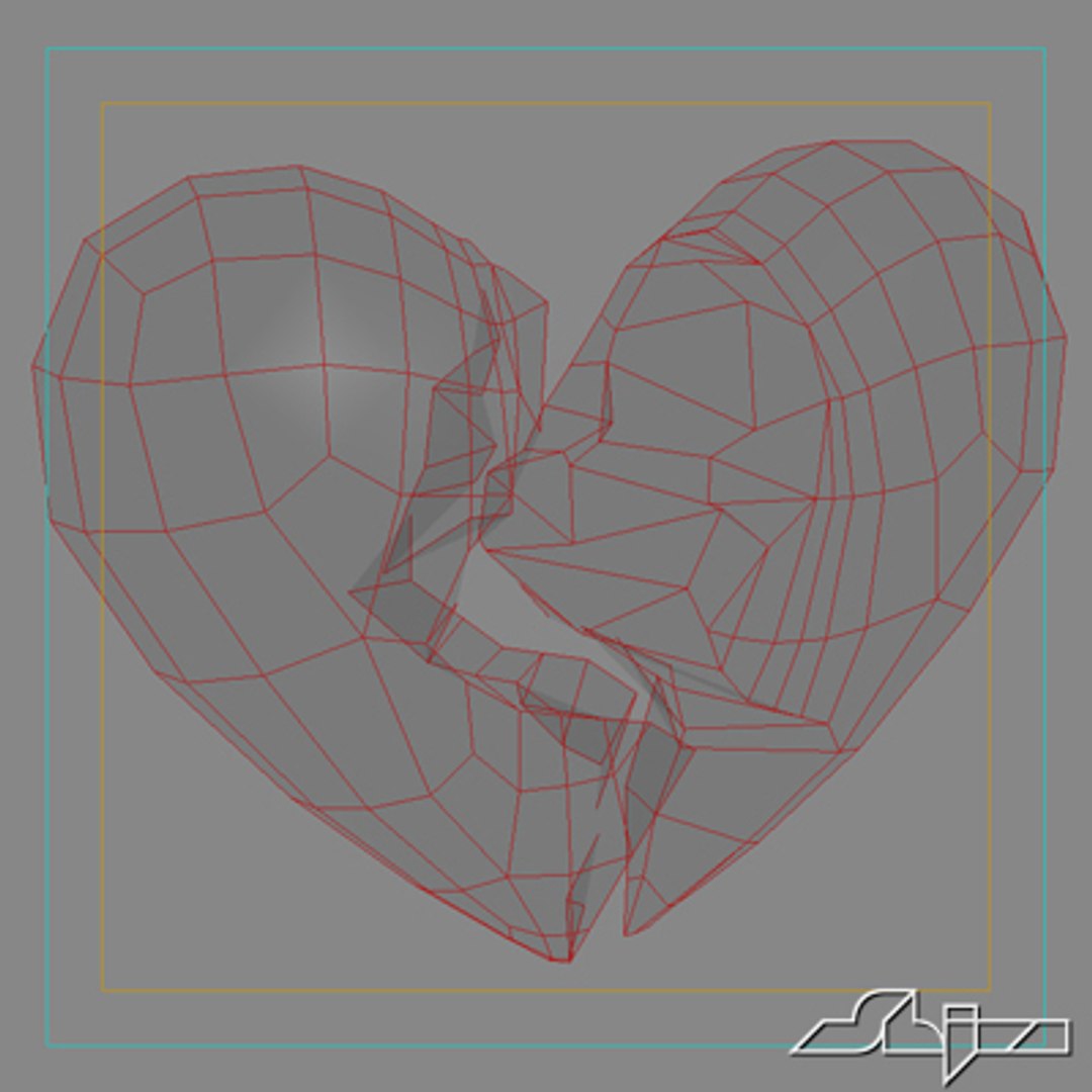 Broken Heart Solid 3d Model