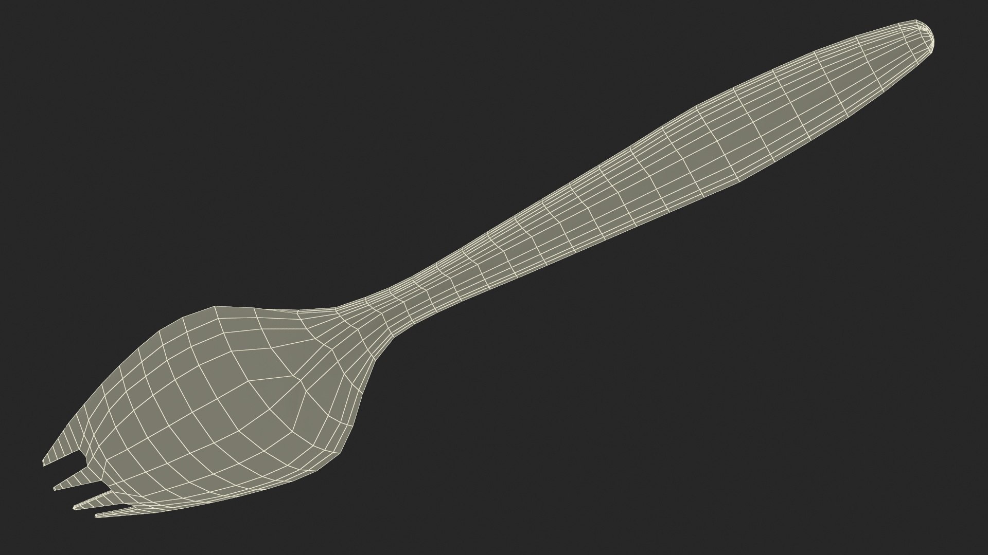 Plastic Spork Utensil Model - TurboSquid 2201981